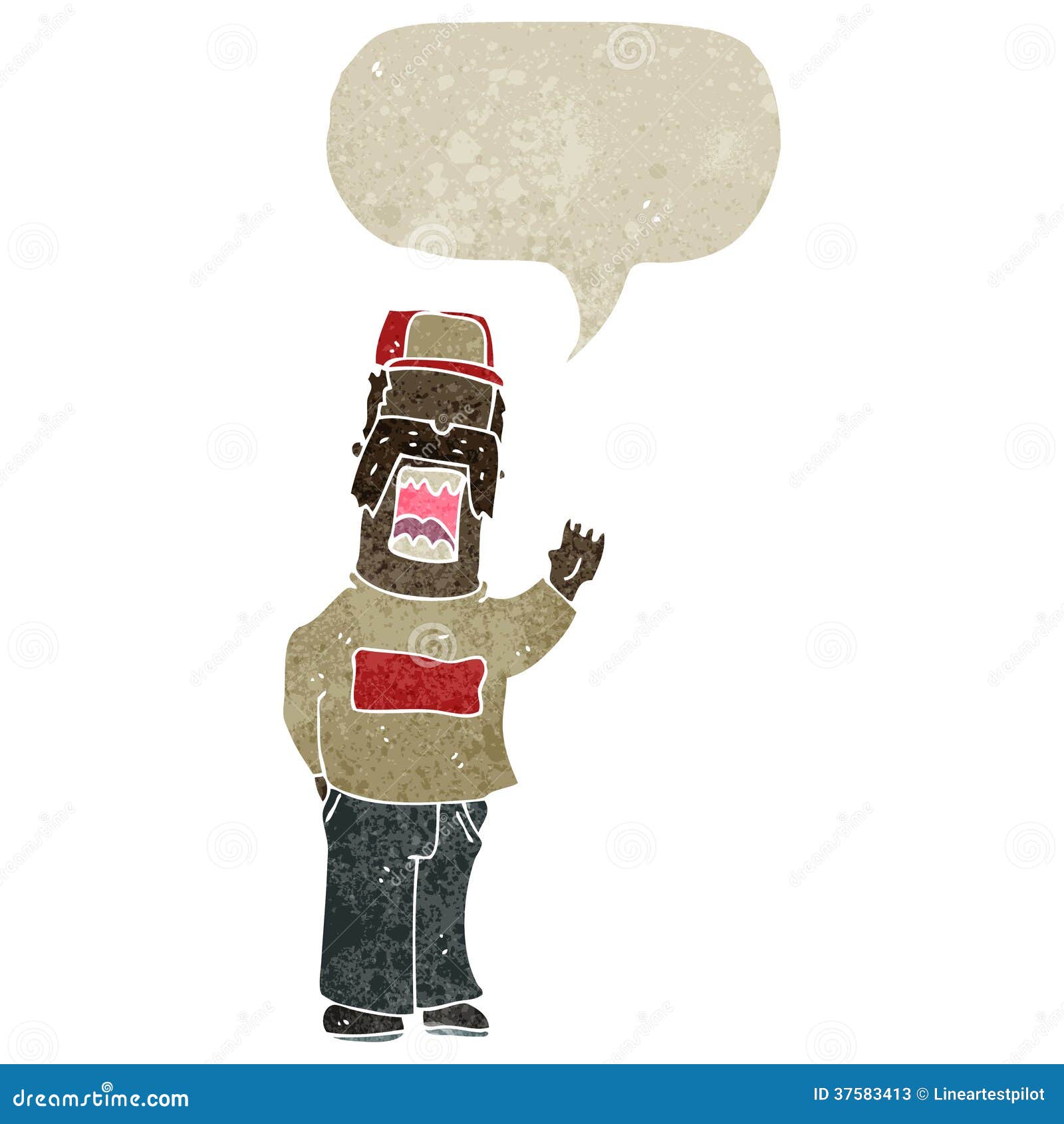 Retro cartoon mechanic man stock vector. Illustration of watercolor ...