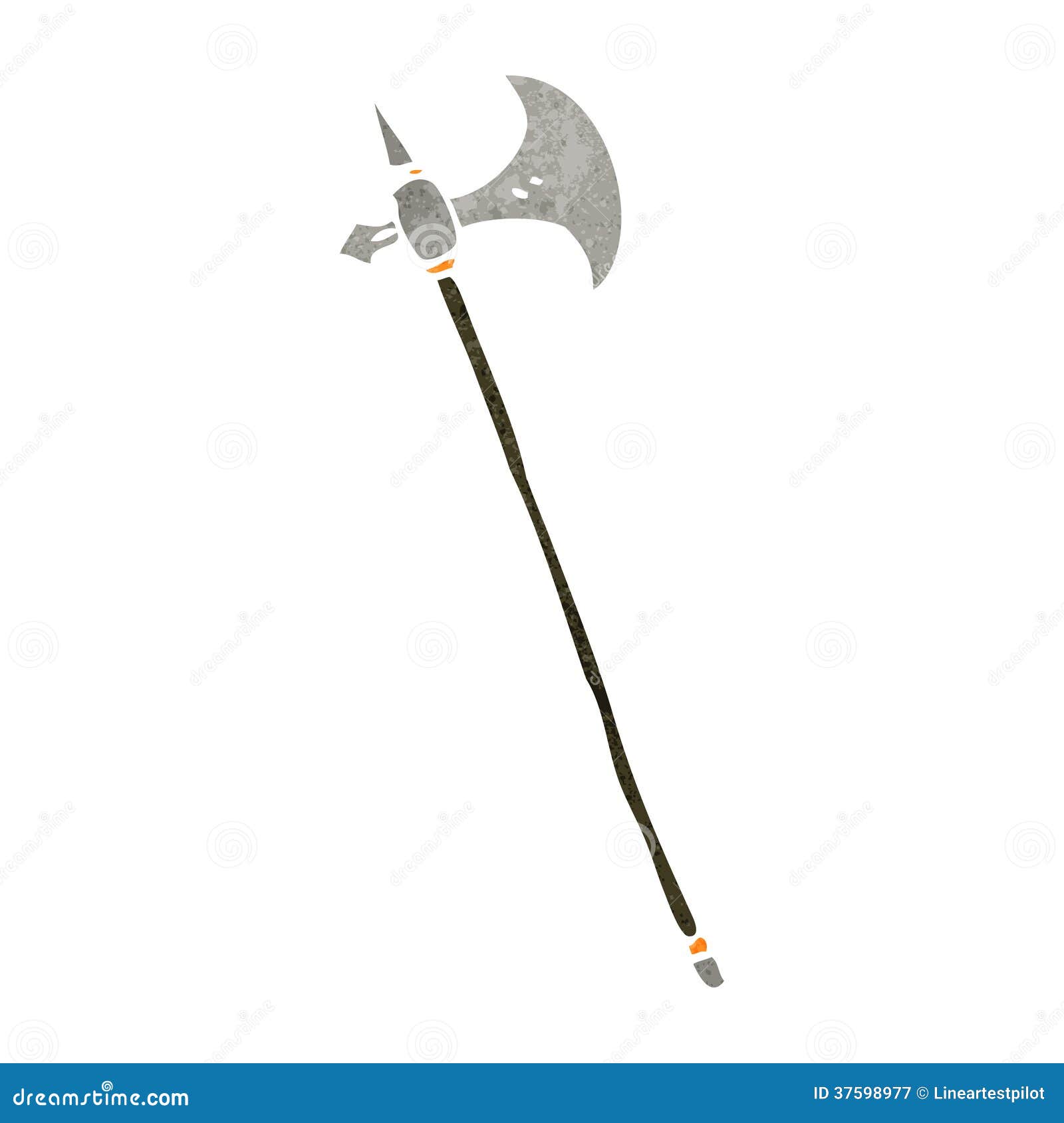 Retro Cartoon Medieval Halberd Stock Vector - Illustration of funny ...