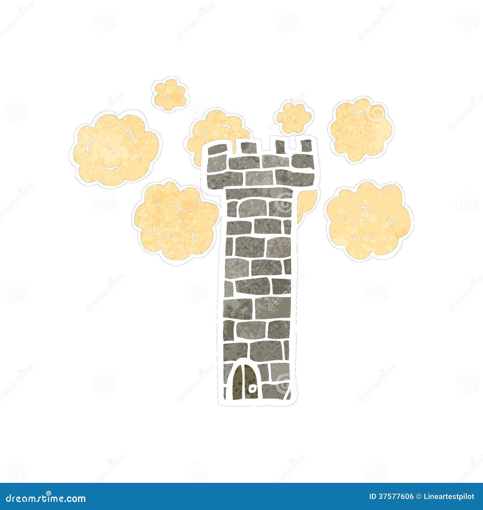 Retro Cartoon Medieval Tower Stock Vector - Illustration of colorful ...