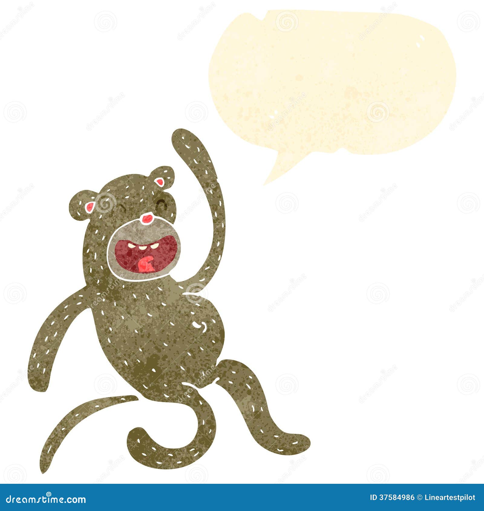 Retro cartoon monkey stock illustration. Illustration of fashioned ...