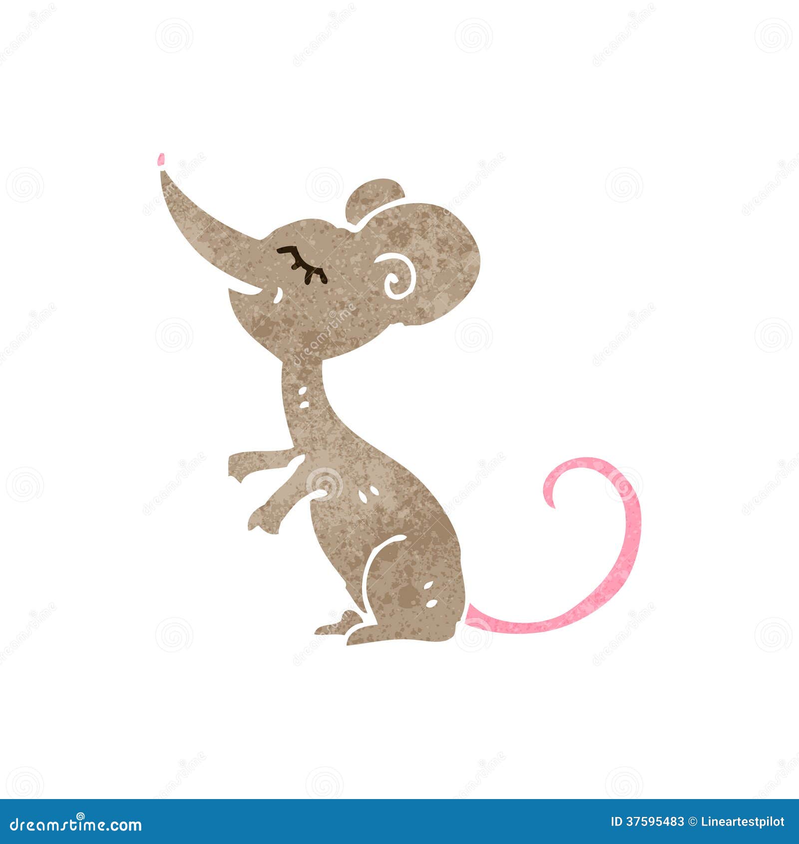 Retro cartoon mouse stock vector. Illustration of texture - 37595483