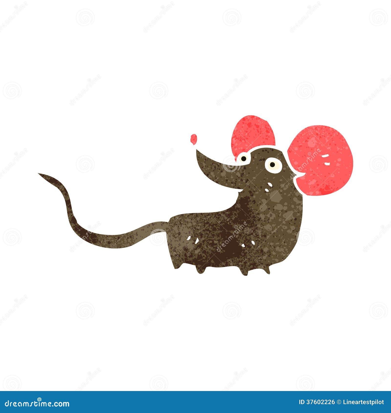Retro cartoon mouse stock illustration. Illustration of painted - 37602226