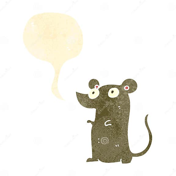 Retro Cartoon Mouse Squeaking Stock Vector - Illustration of drawing ...