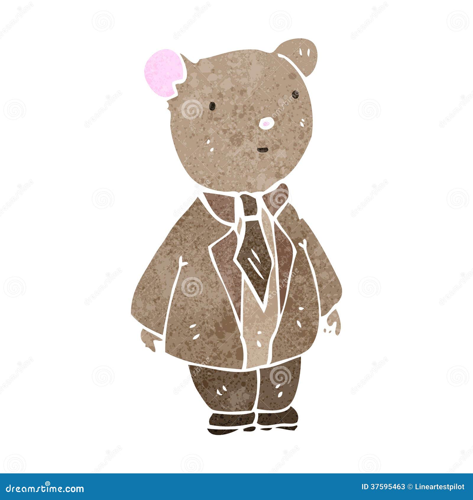 Retro Cartoon Mouse in Suit Stock Vector - Illustration of hand ...