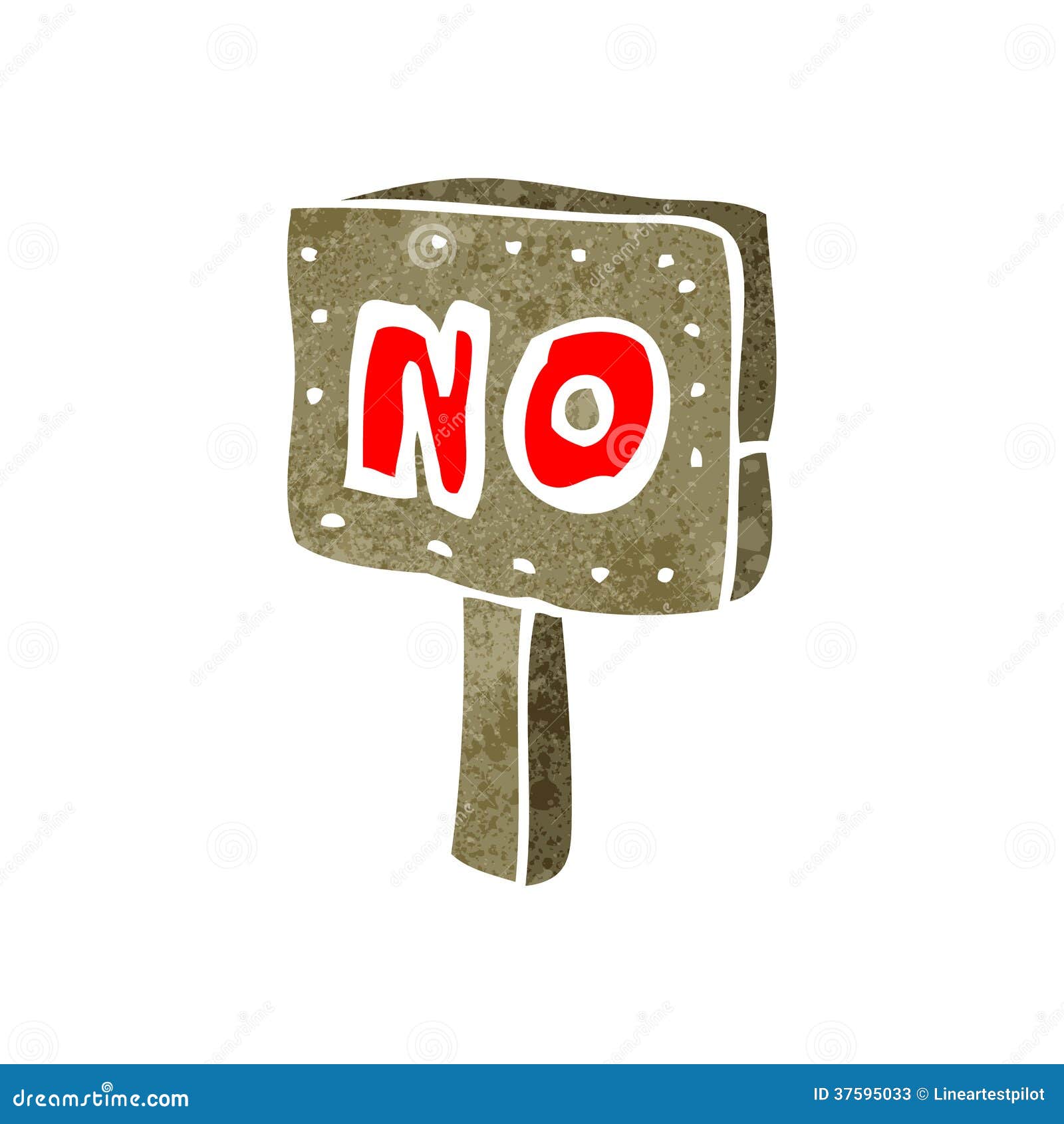 Retro cartoon no symbol stock vector. Illustration of sign - 37595033