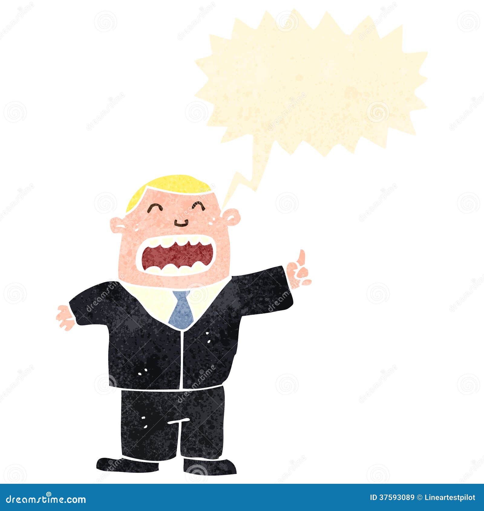 Retro Cartoon Obnoxious Boss Stock Vector - Illustration of painted ...