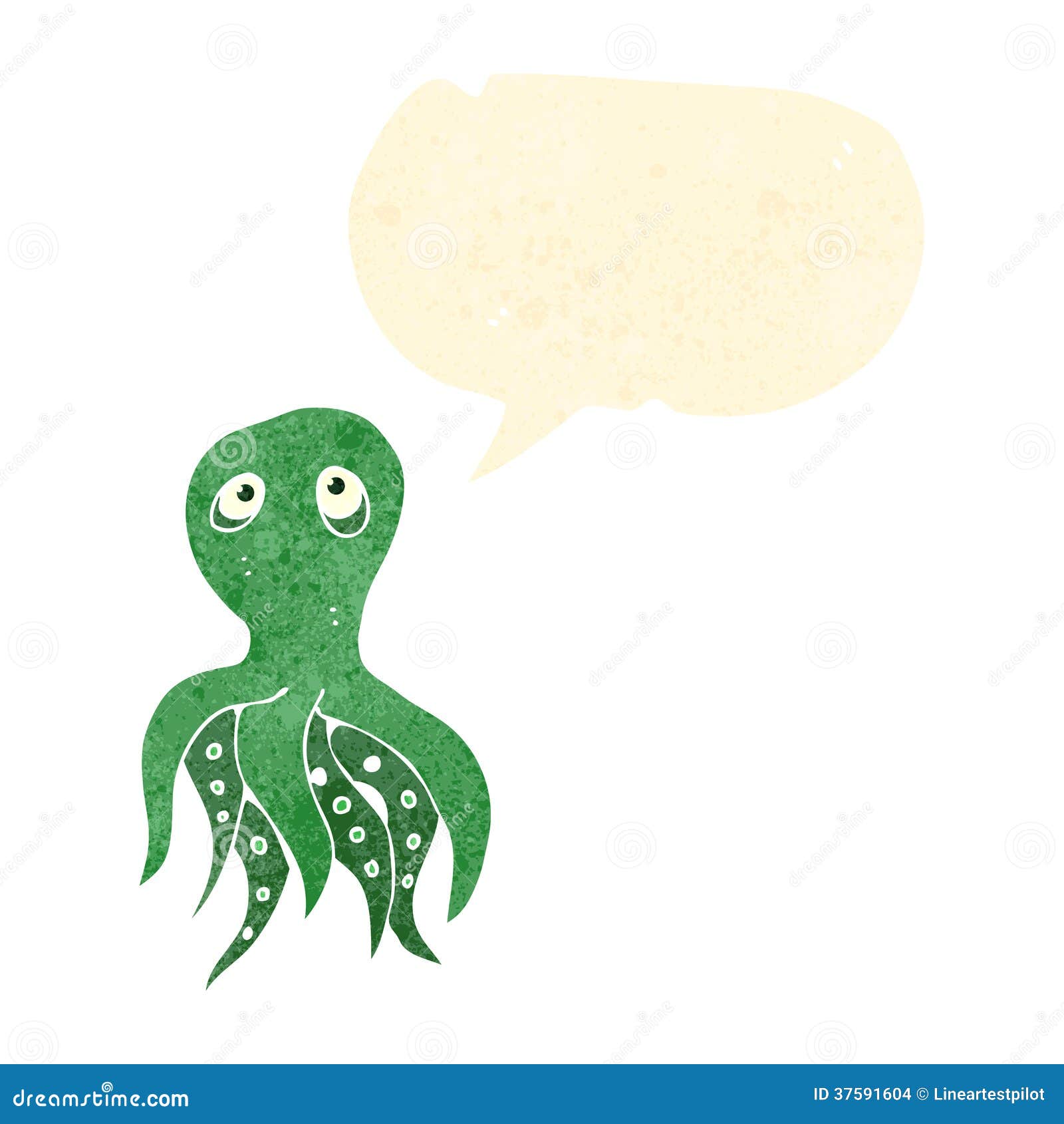 Retro cartoon octopus stock vector. Illustration of traditional - 37591604