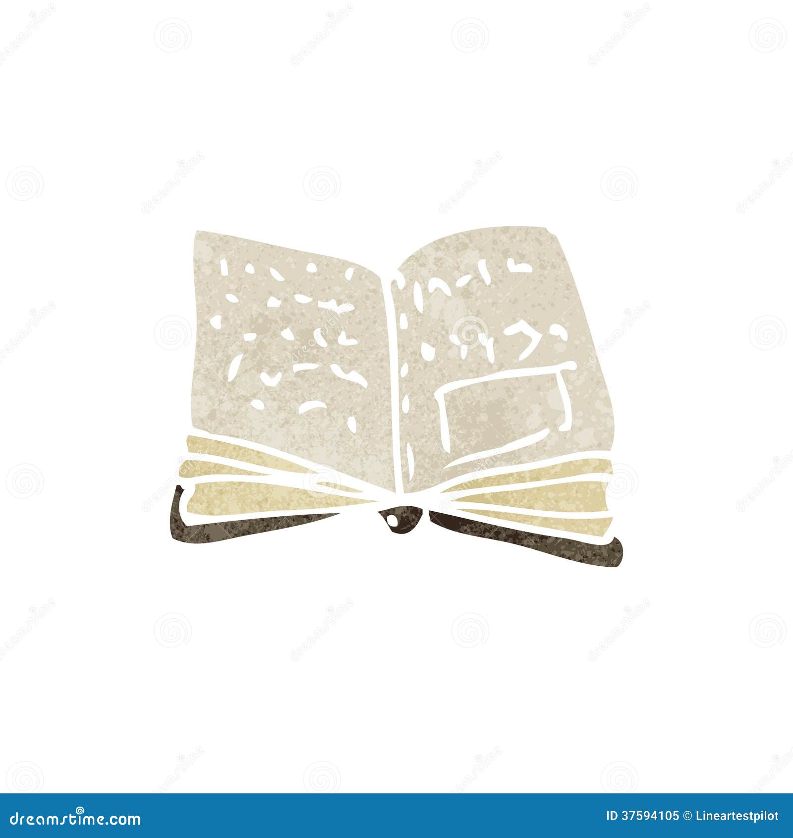 Retro cartoon old book stock vector. Illustration of fashioned - 37594105