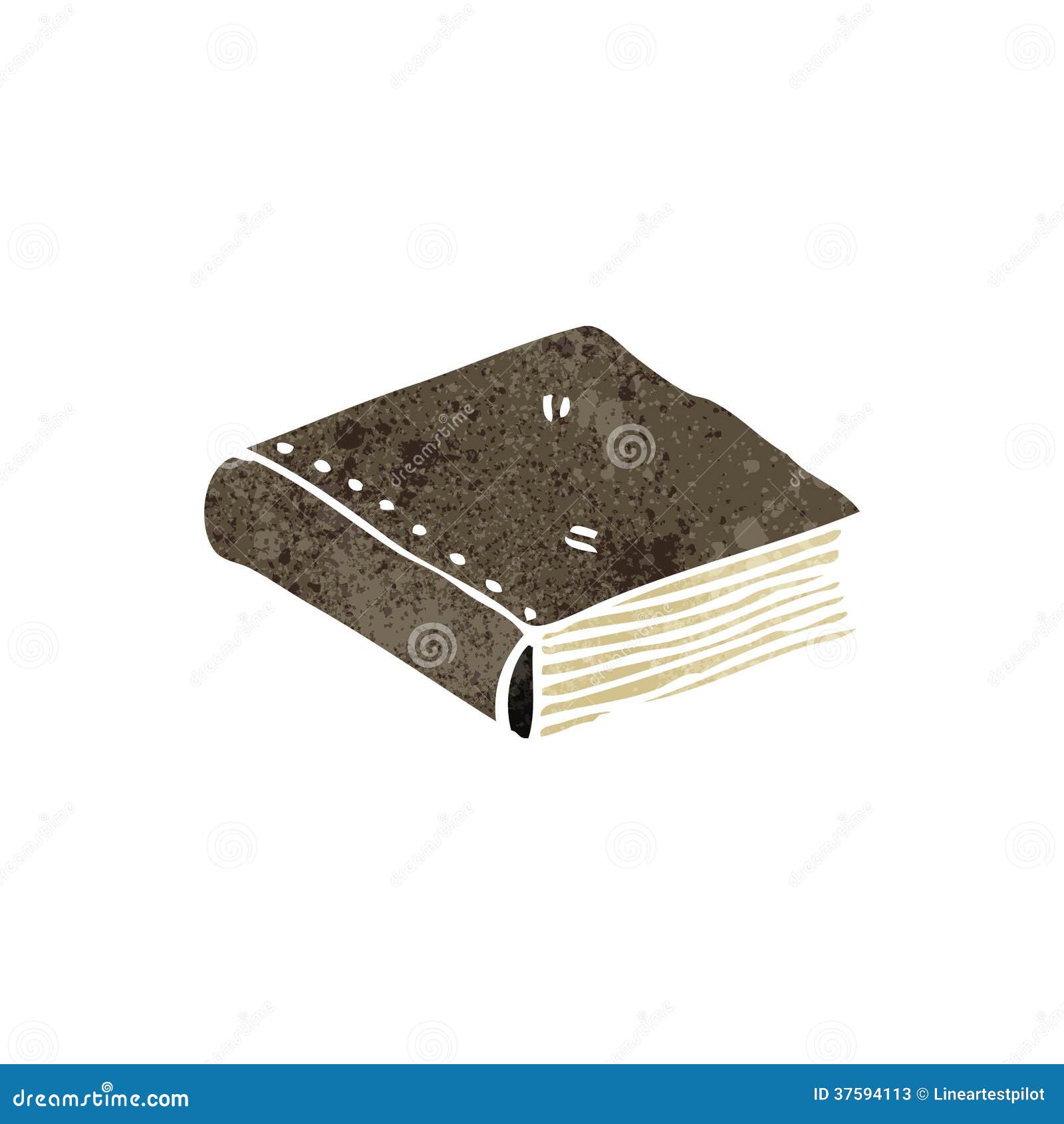 Retro cartoon old book stock vector. Illustration of traditional - 37594113