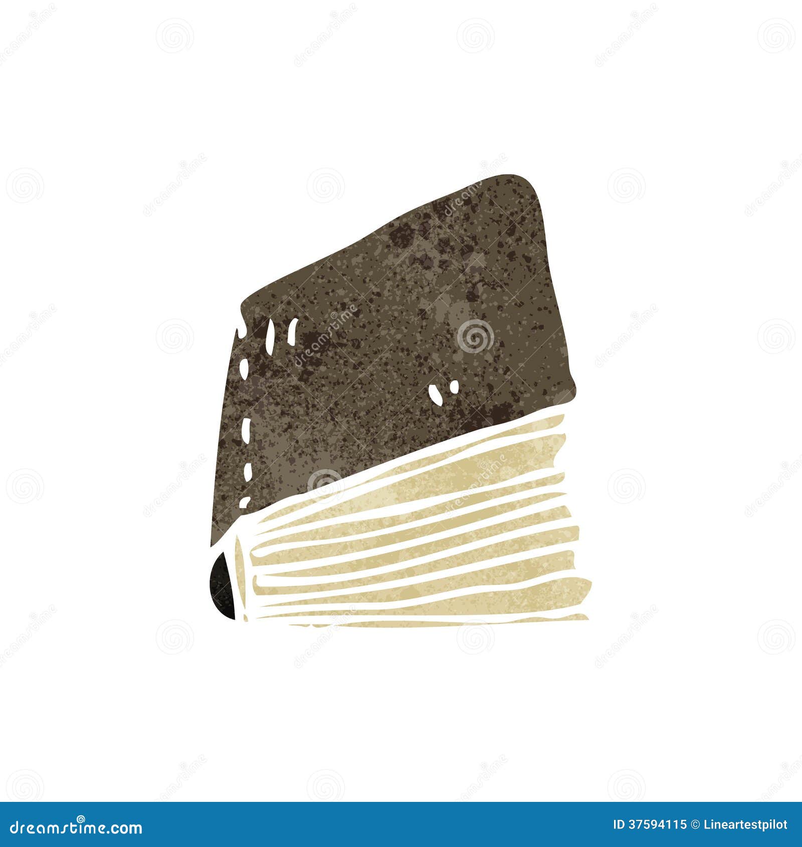 Retro cartoon old book stock vector. Illustration of drawing - 37594115