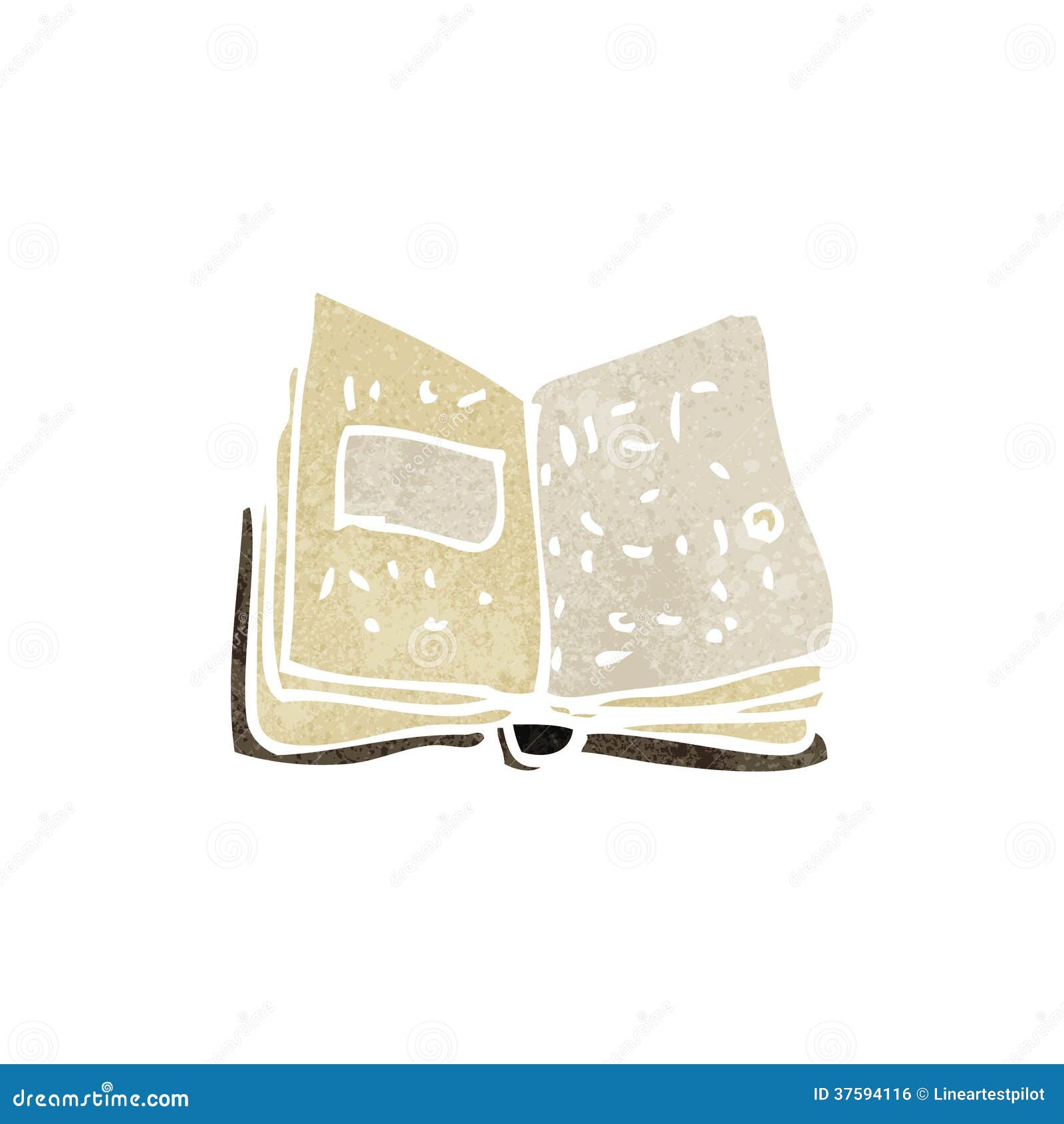 Retro cartoon old book stock vector. Illustration of artwork - 37594116