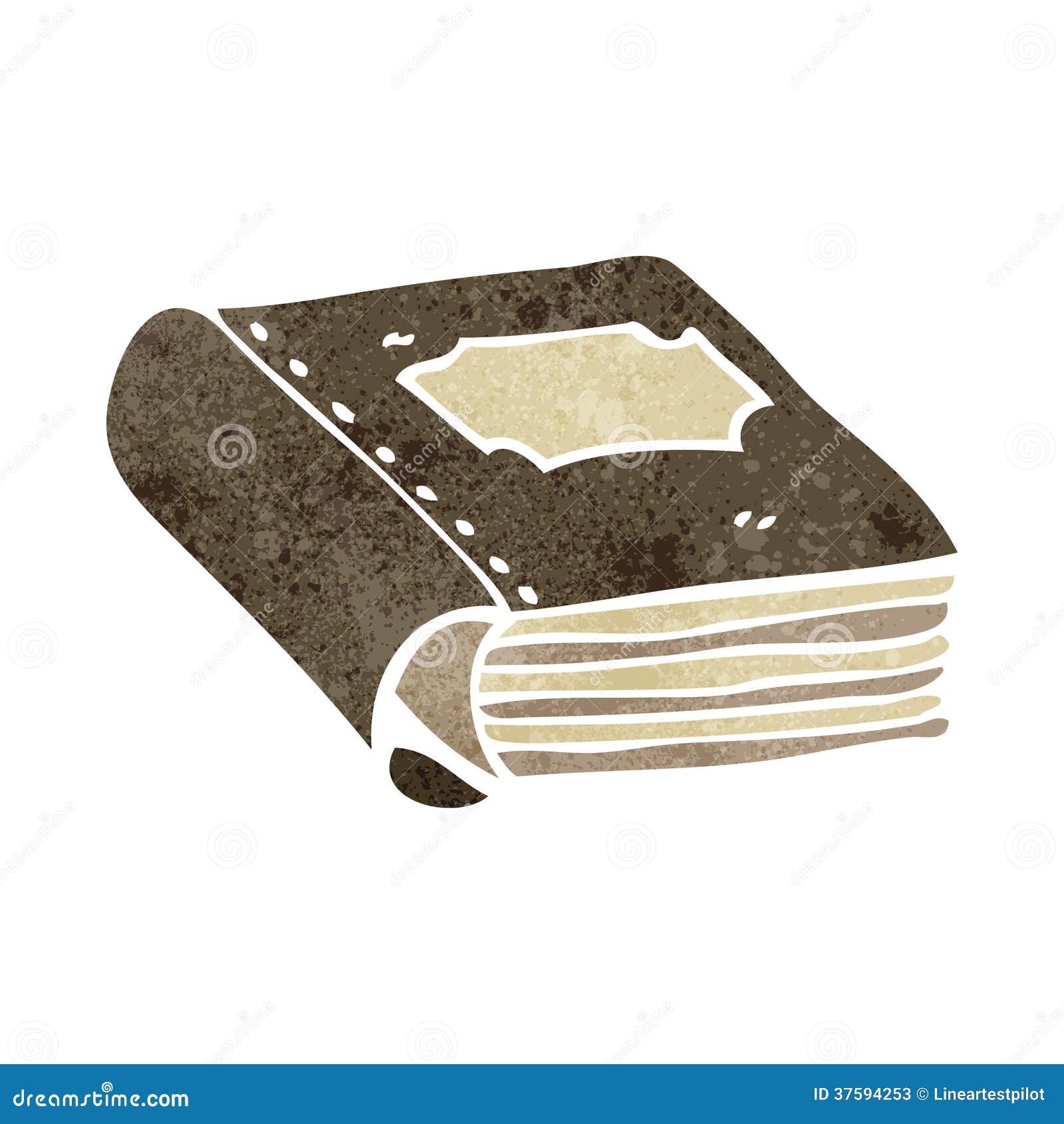 Retro cartoon old book stock vector. Illustration of traditional - 37594253