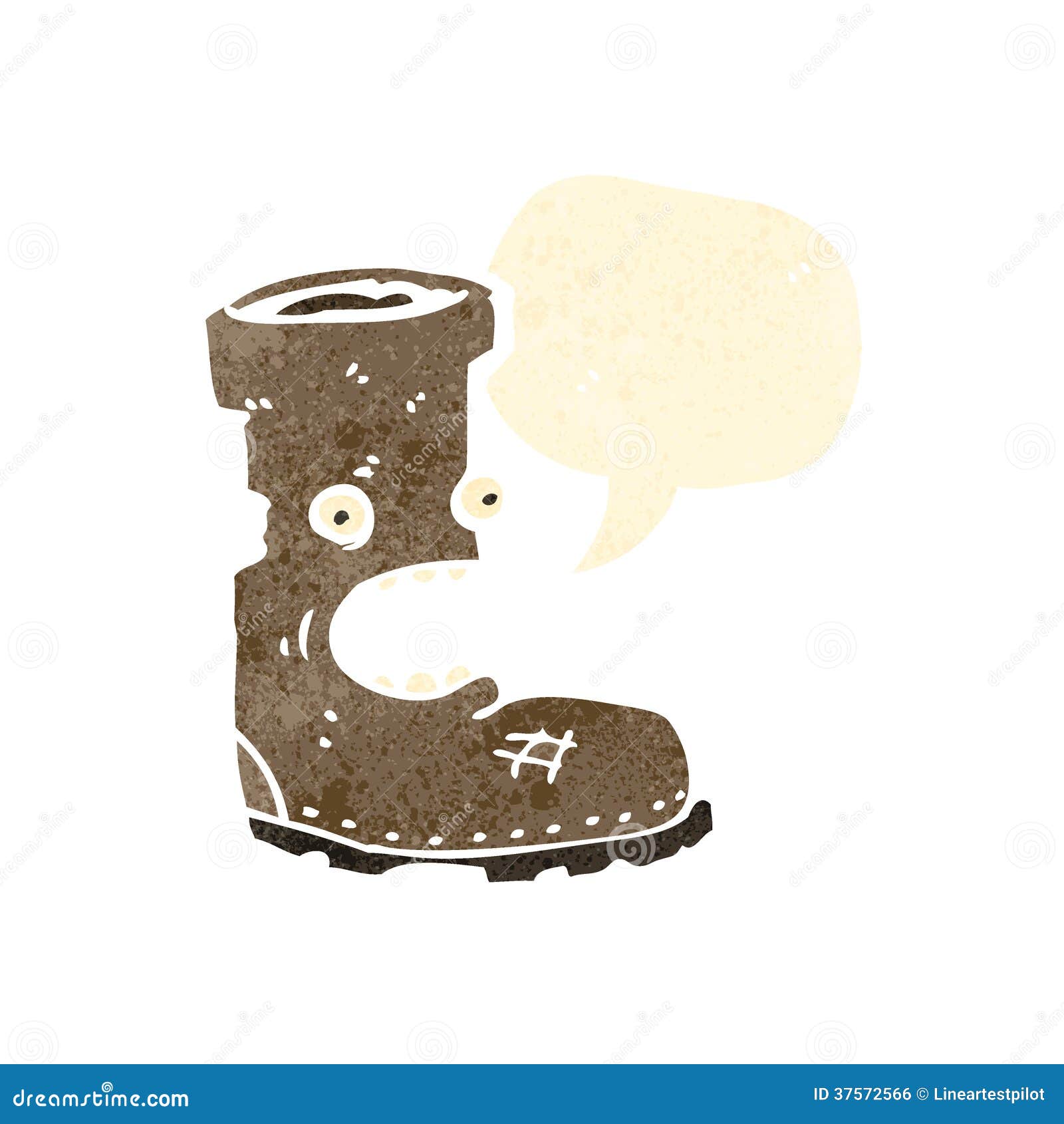 Retro cartoon old boot stock vector. Illustration of cloud - 37572566