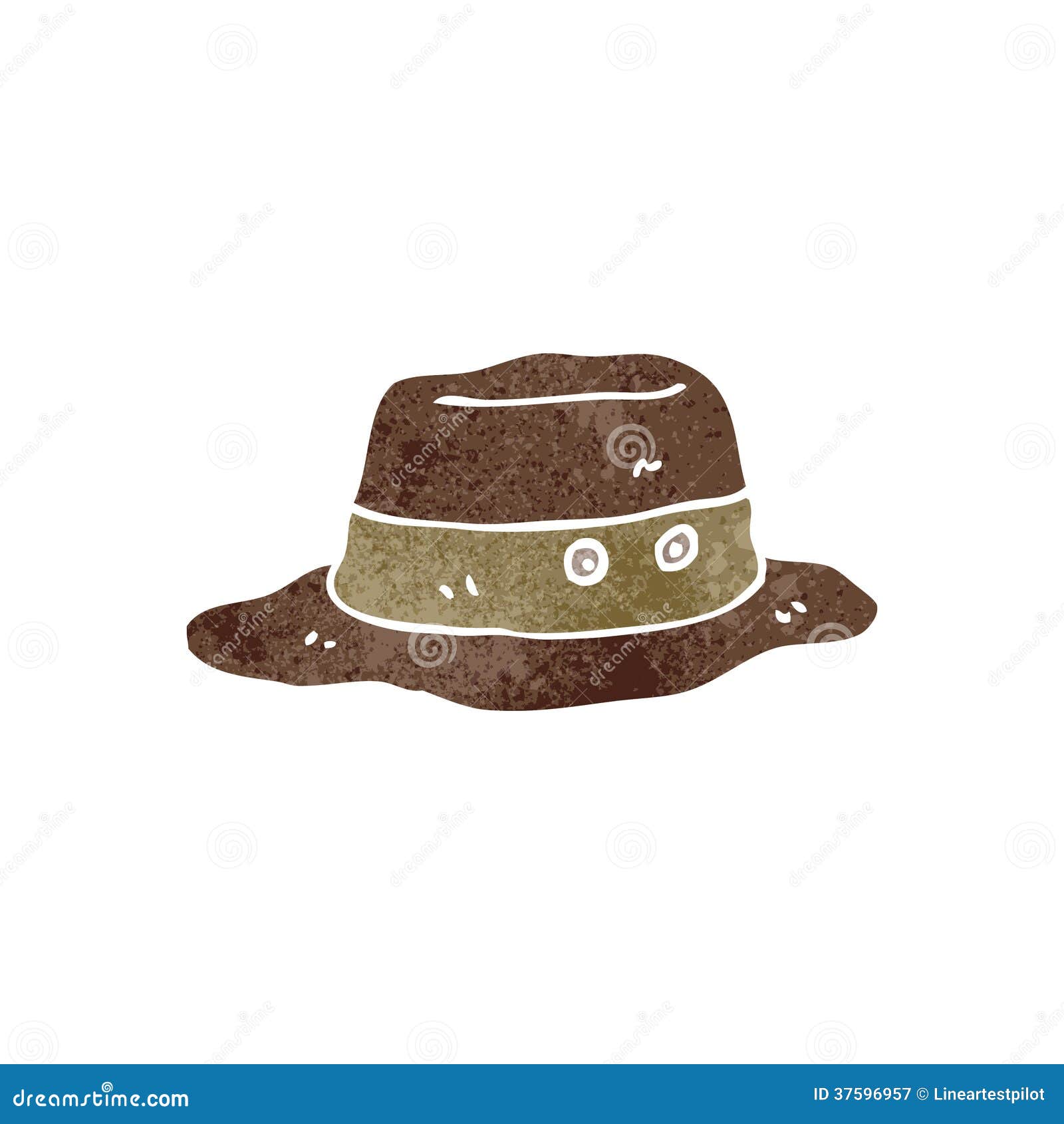 Retro cartoon old hat stock vector. Illustration of character - 37596957