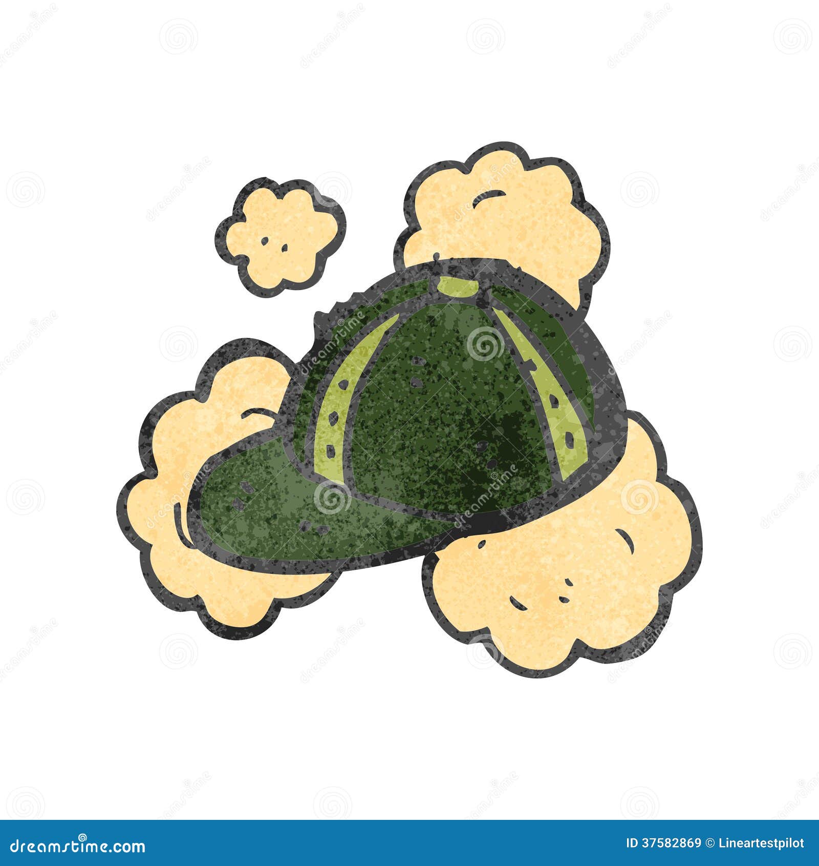 Retro Cartoon Old School Cap Stock Vector - Illustration of drawing ...