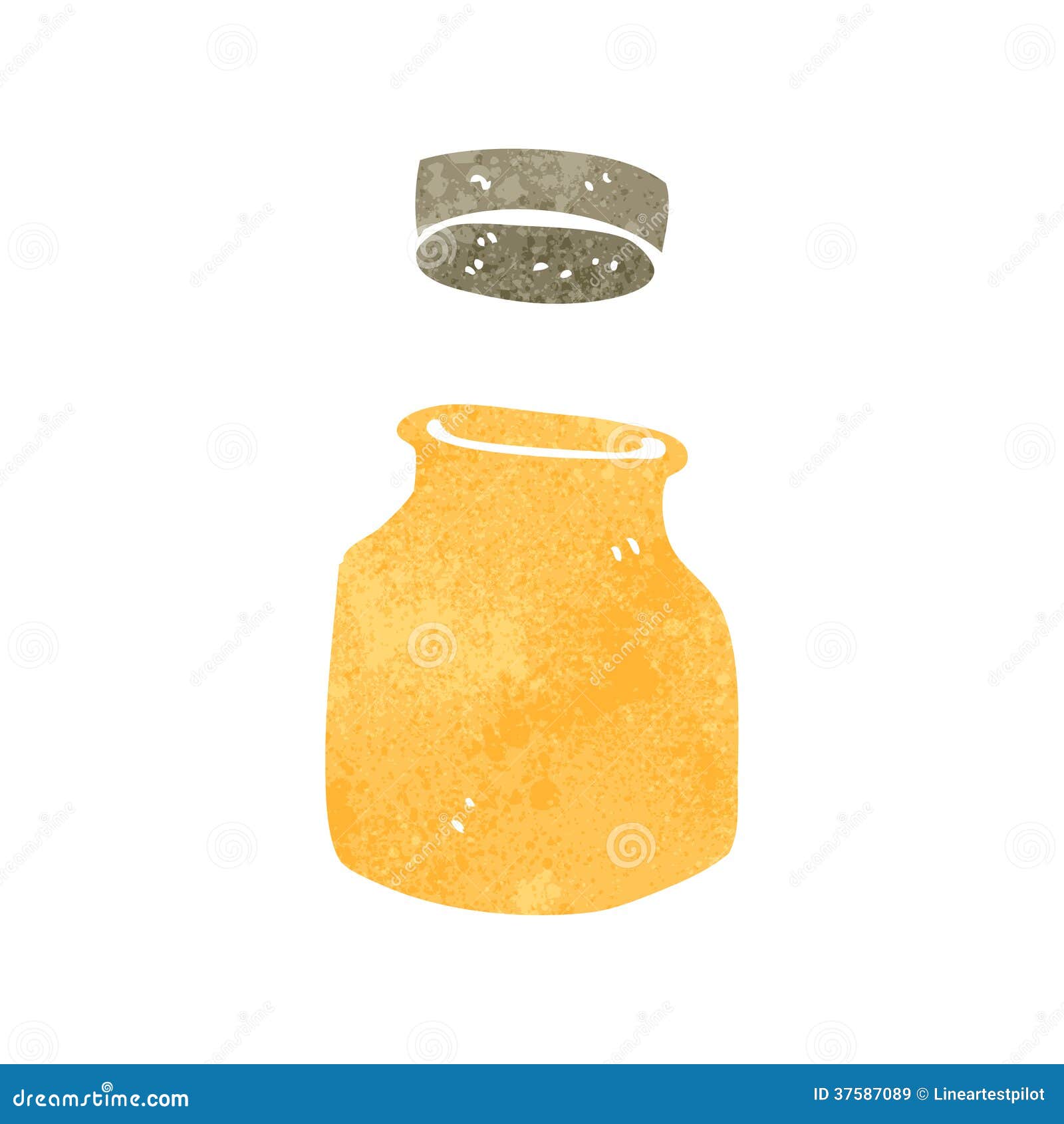 Retro Cartoon Old Storage Pot Stock Vector - Illustration of watercolor ...