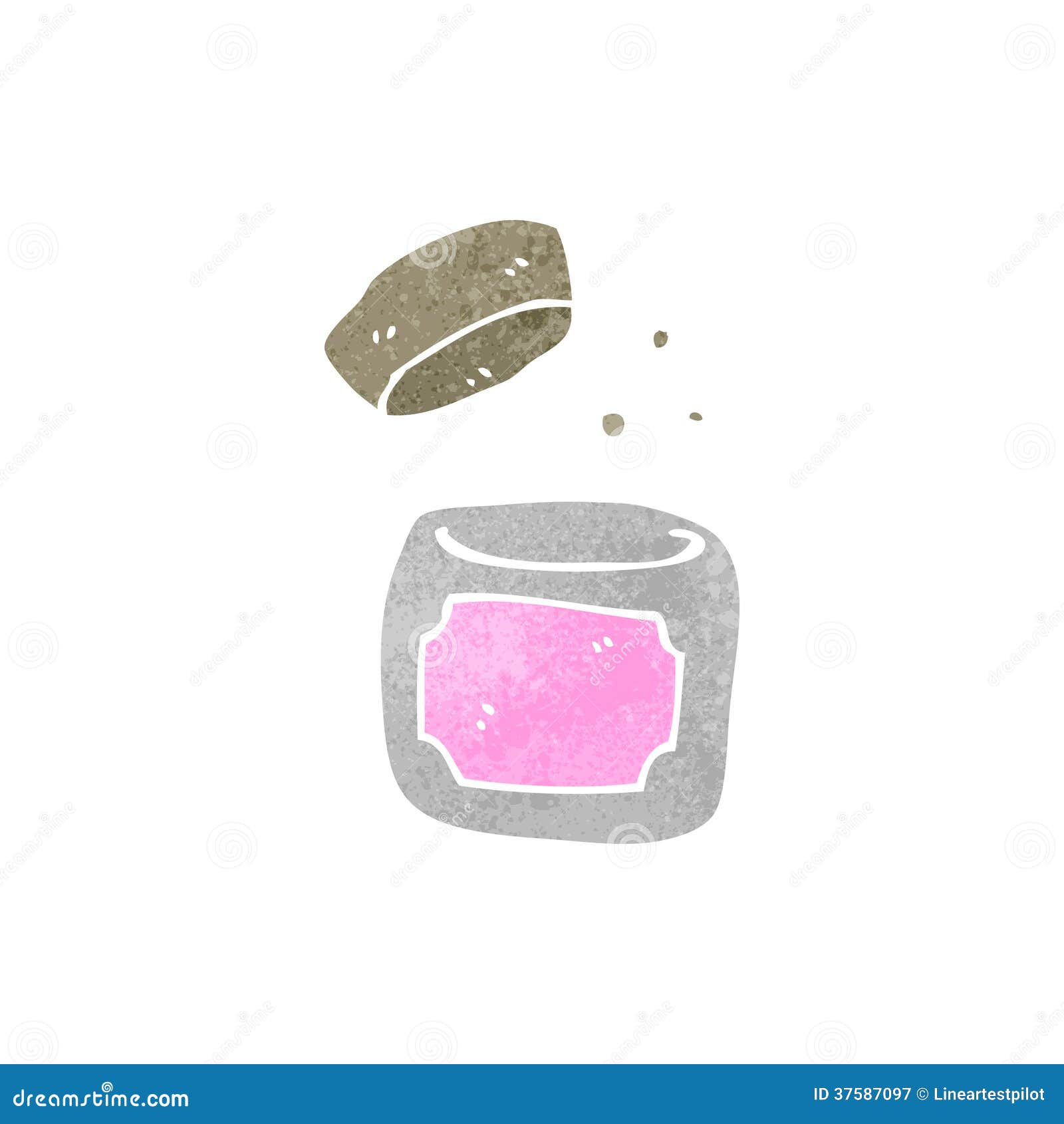 Retro Cartoon Old Storage Pot Stock Vector - Illustration of drawing ...