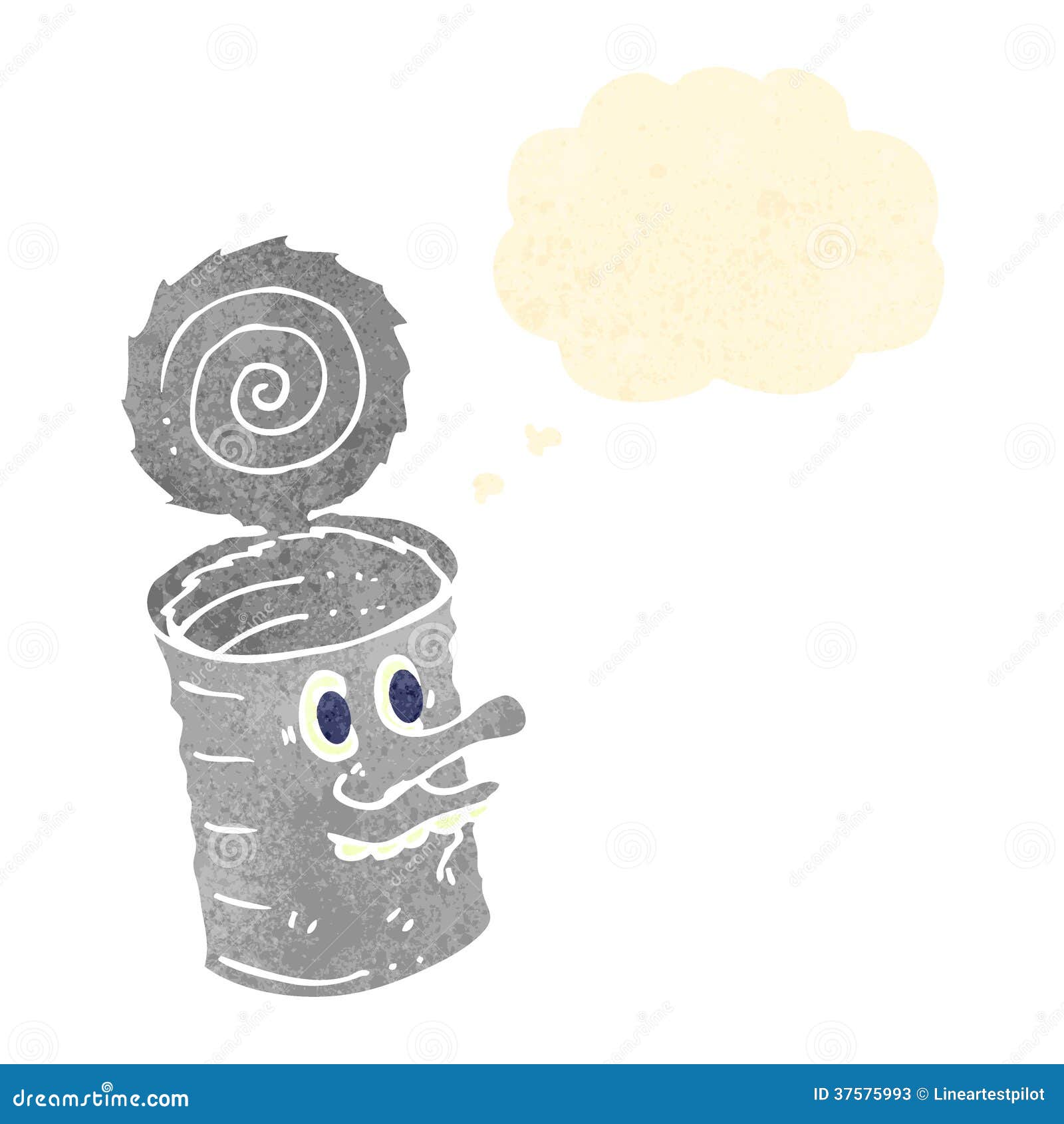 Retro cartoon old tin can stock vector. Illustration of traditional ...