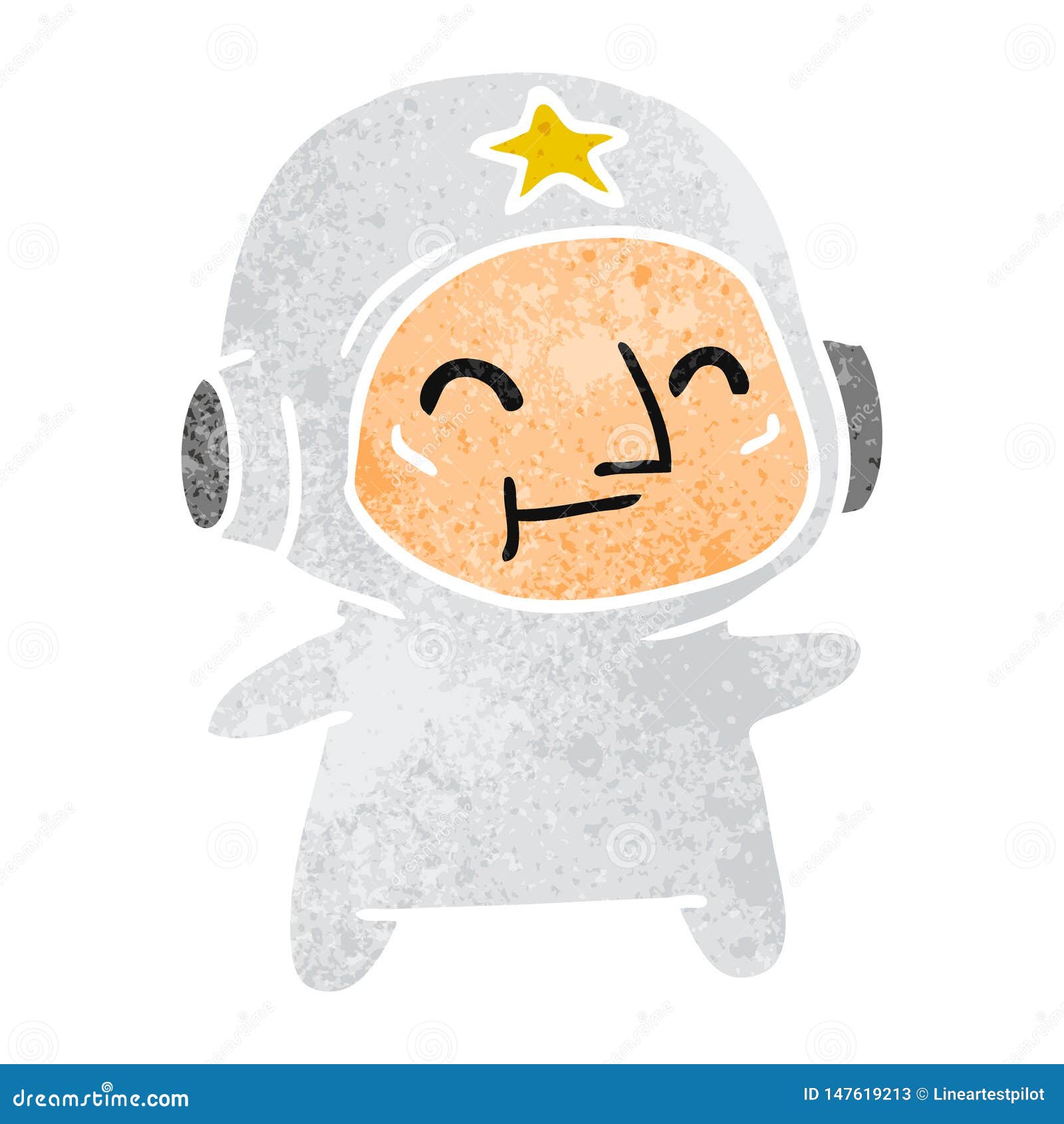 Retro Cartoon of an Older Astronaut Stock Vector - Illustration of ...