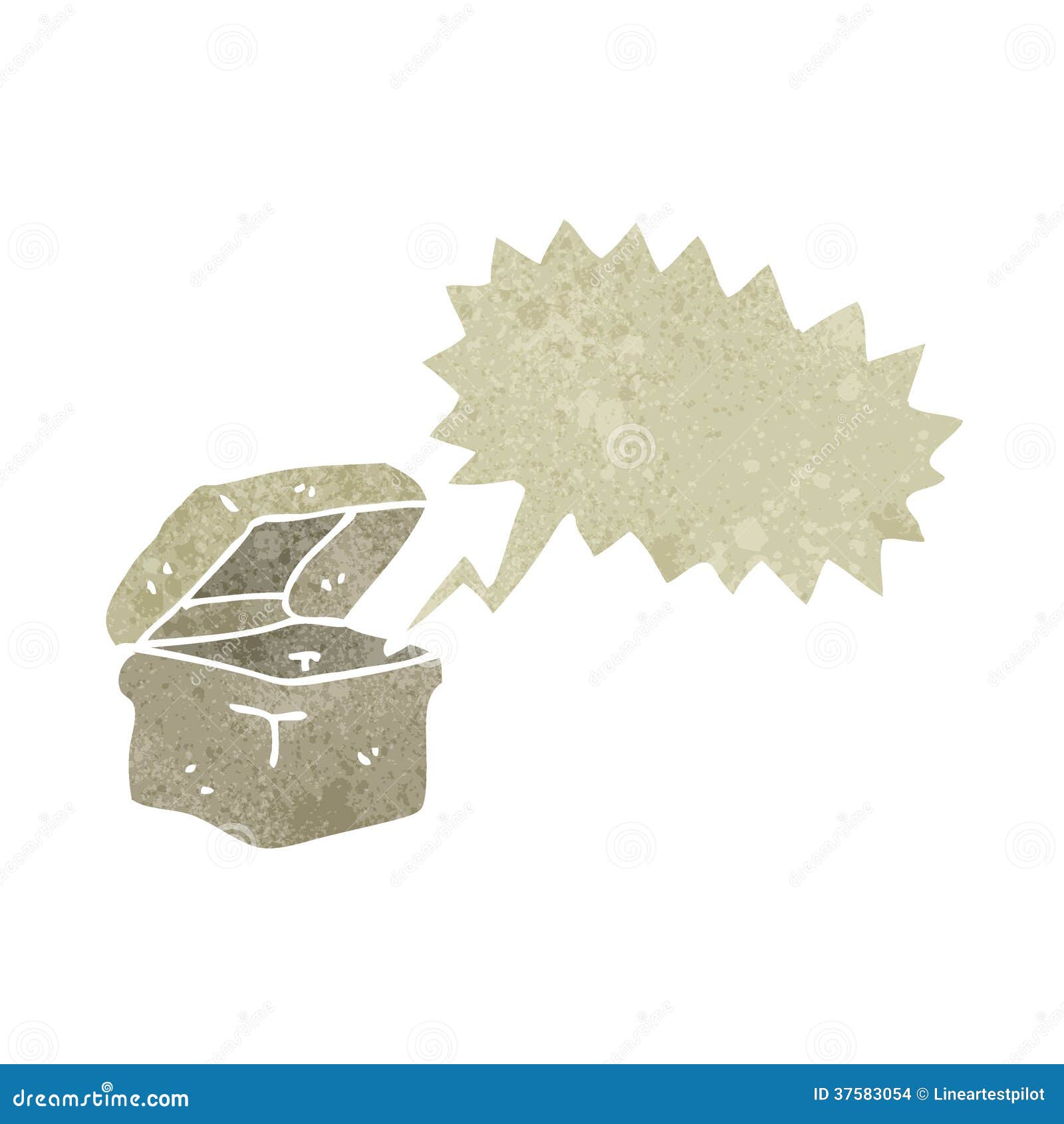 Retro cartoon open box stock vector. Illustration of colorful - 37583054