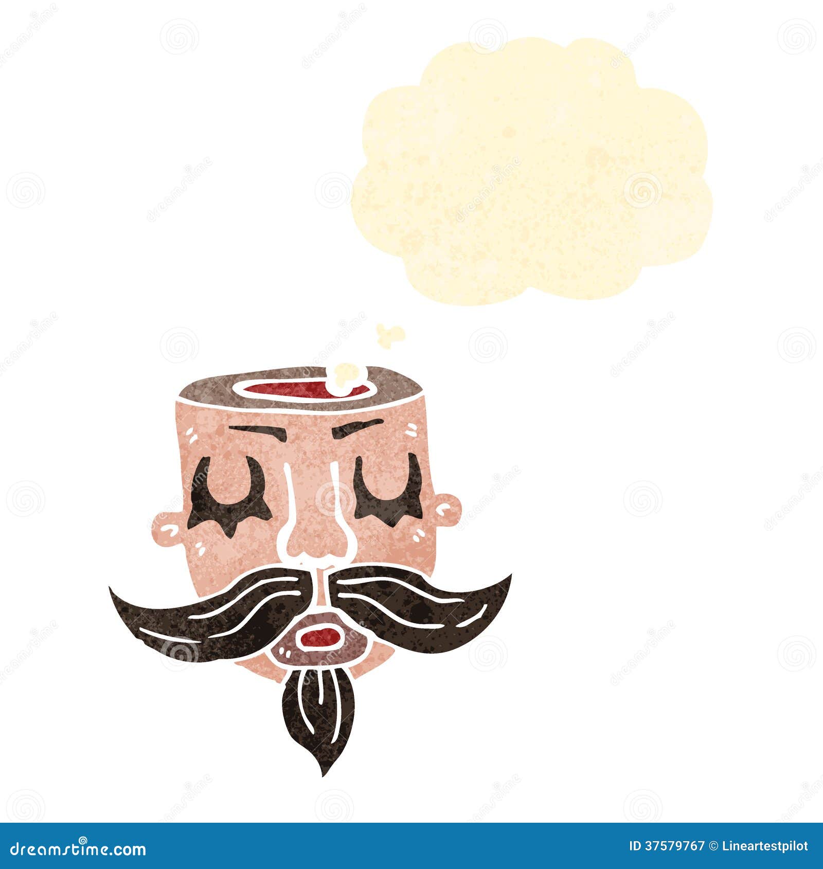 Retro Cartoon Open Minded Circus Head Tattoo Stock Vector ...