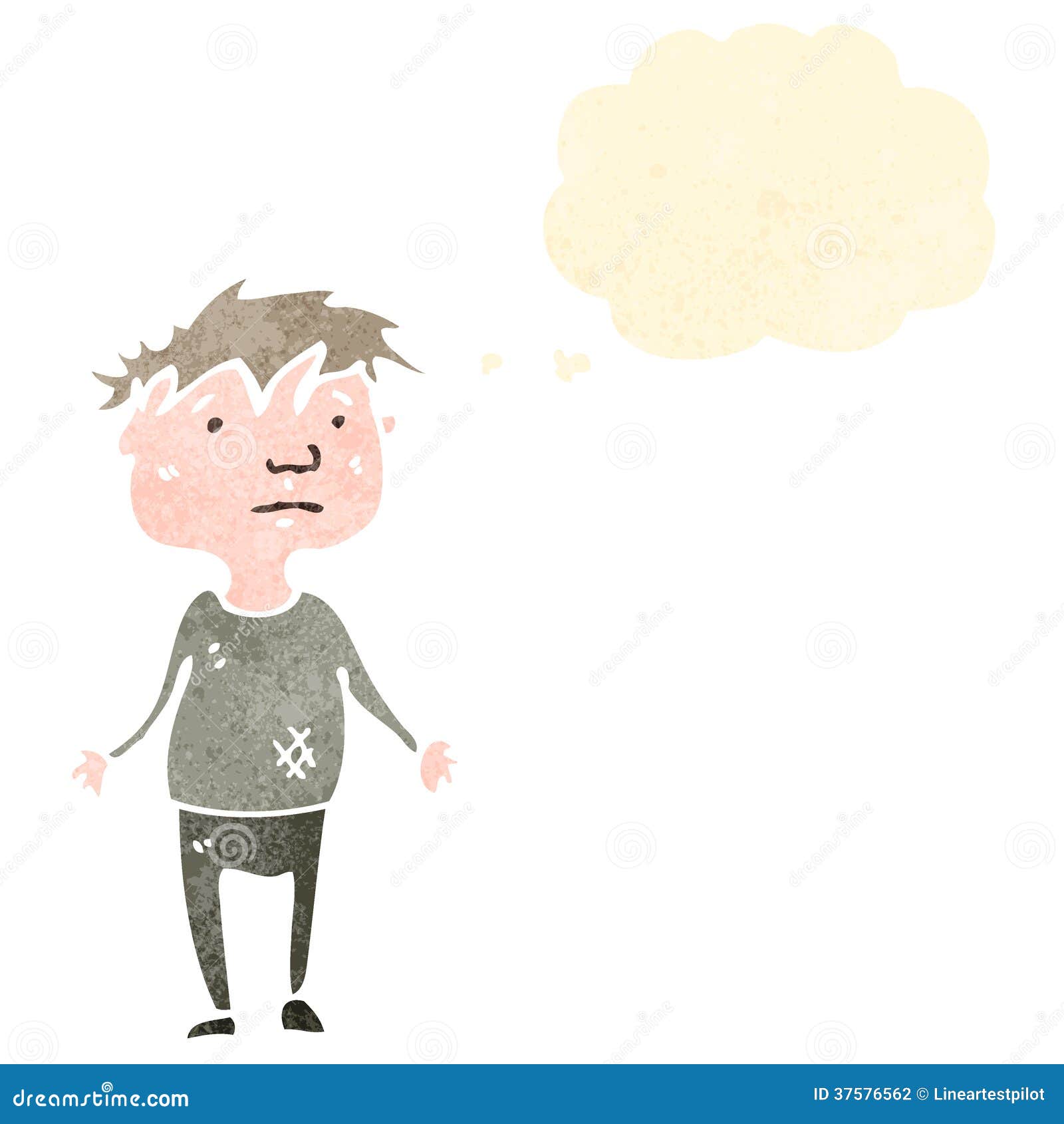 Retro cartoon orphan boy stock vector. Illustration of funny - 37576562