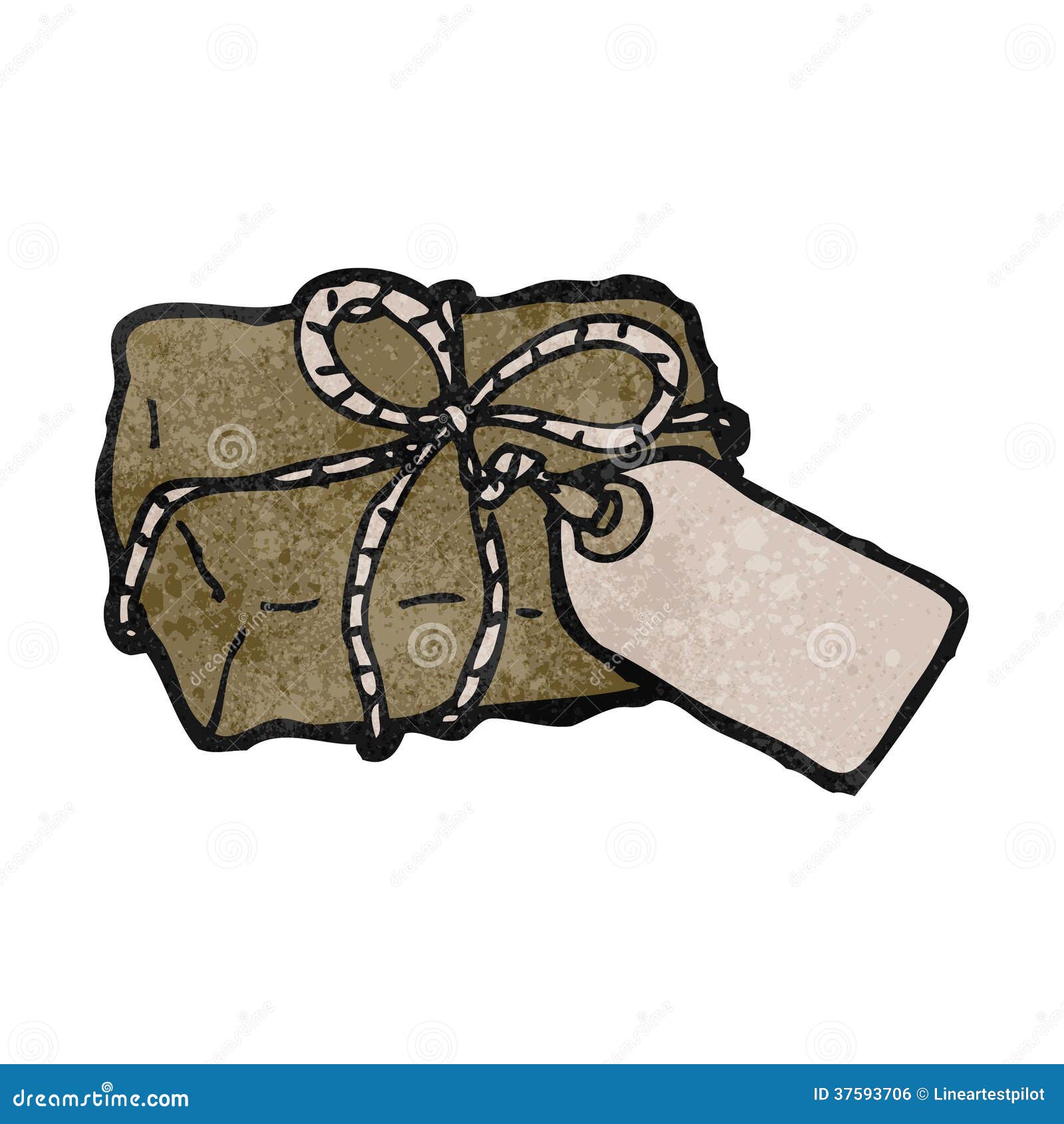 Retro cartoon parcel stock vector. Illustration of retro - 37593706