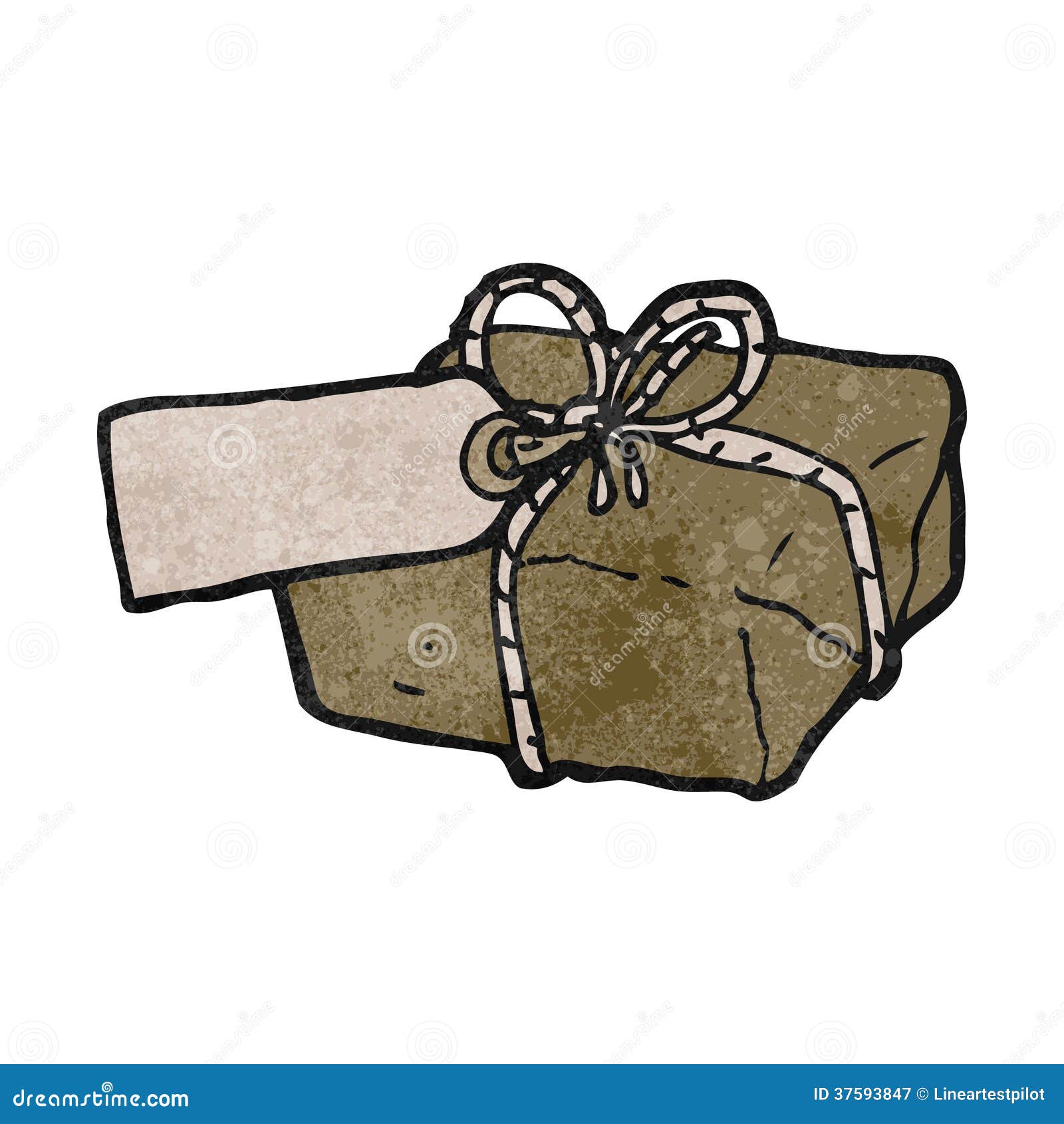 Retro cartoon parcel stock vector. Illustration of mail - 37593847