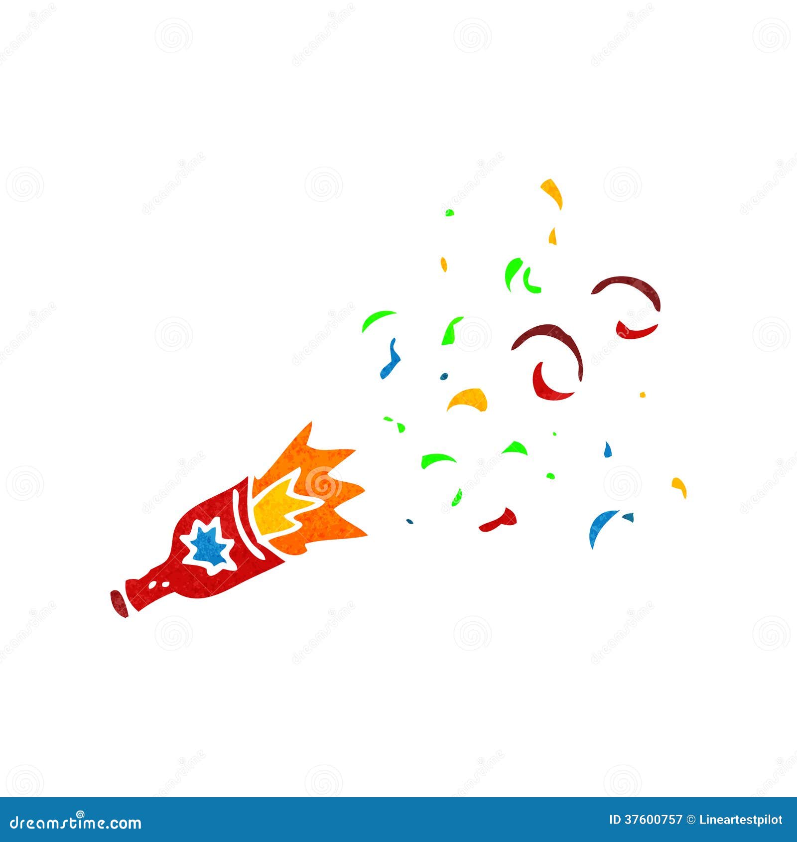 Retro cartoon party popper stock vector. Illustration of traditional ...