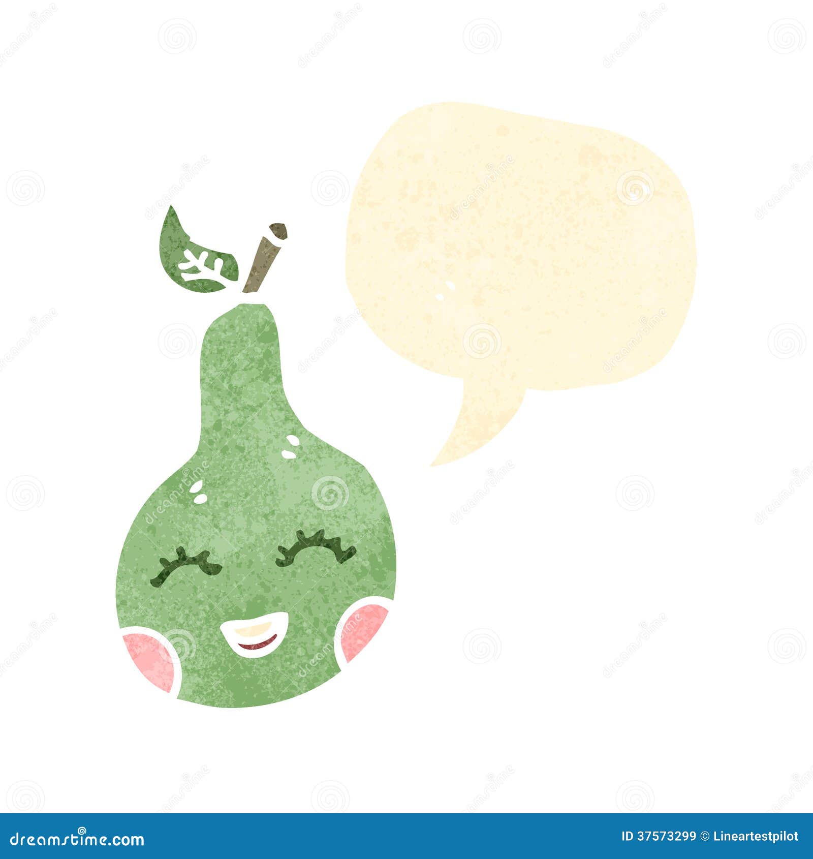 Retro cartoon pear stock vector. Illustration of clip - 37573299