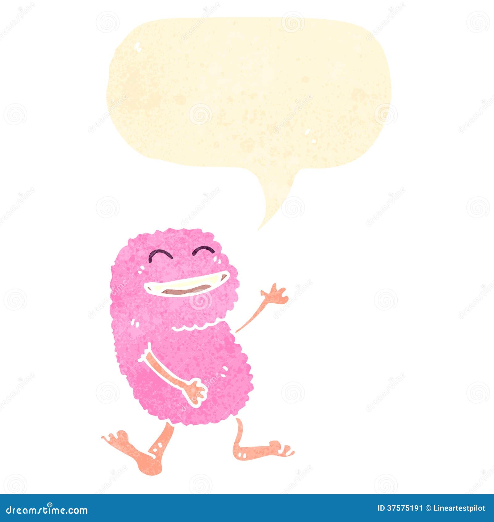 Retro Cartoon Pink Monster Talking Stock Vector - Illustration of ...