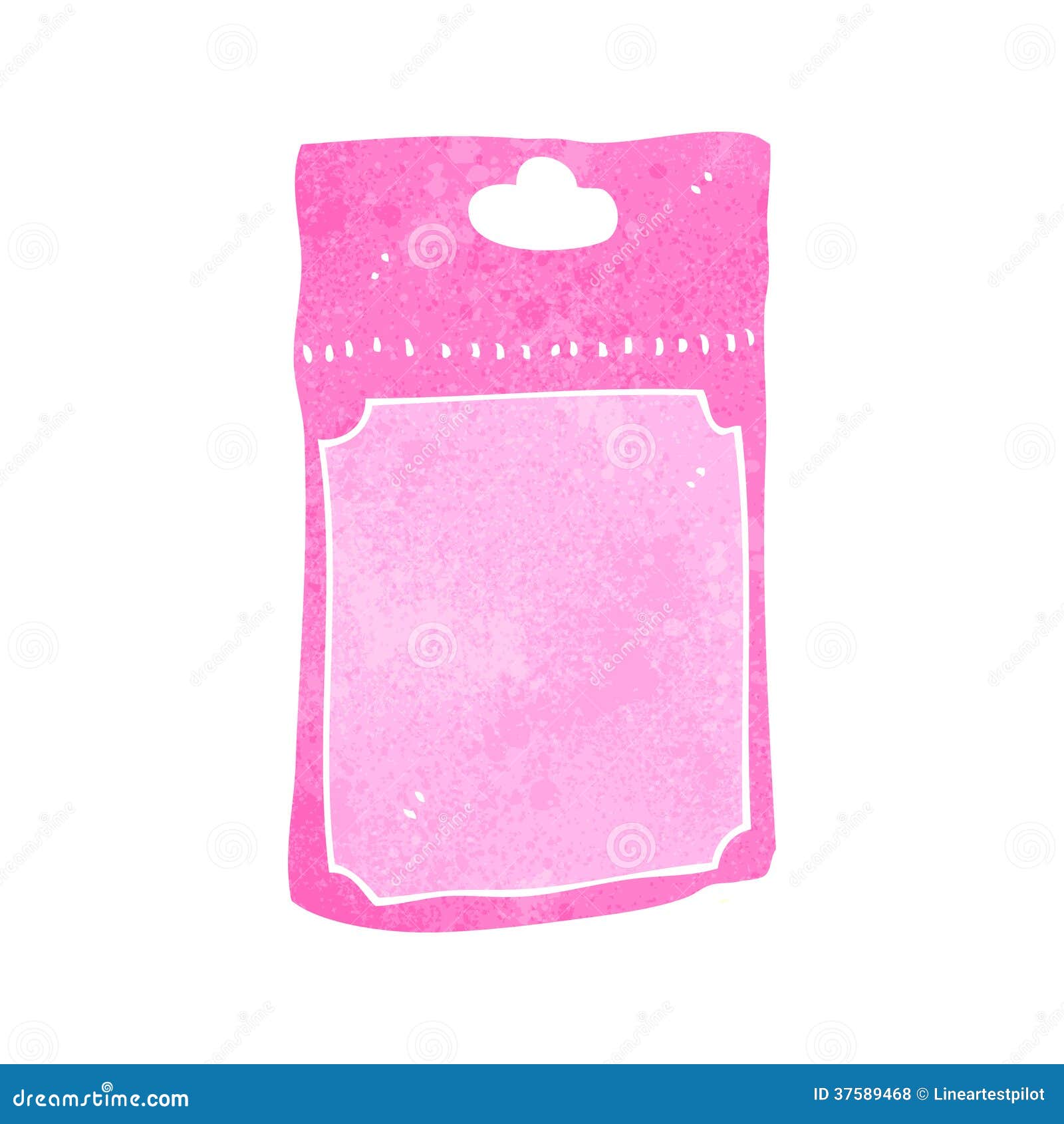 Retro cartoon pink packet stock illustration. Illustration of cartoon ...