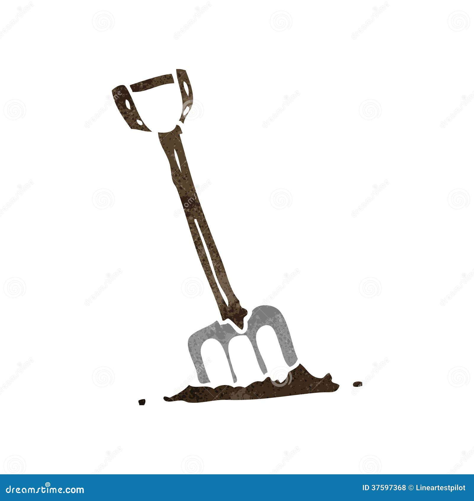 Retro cartoon pitchfork stock illustration. Illustration of quirky ...