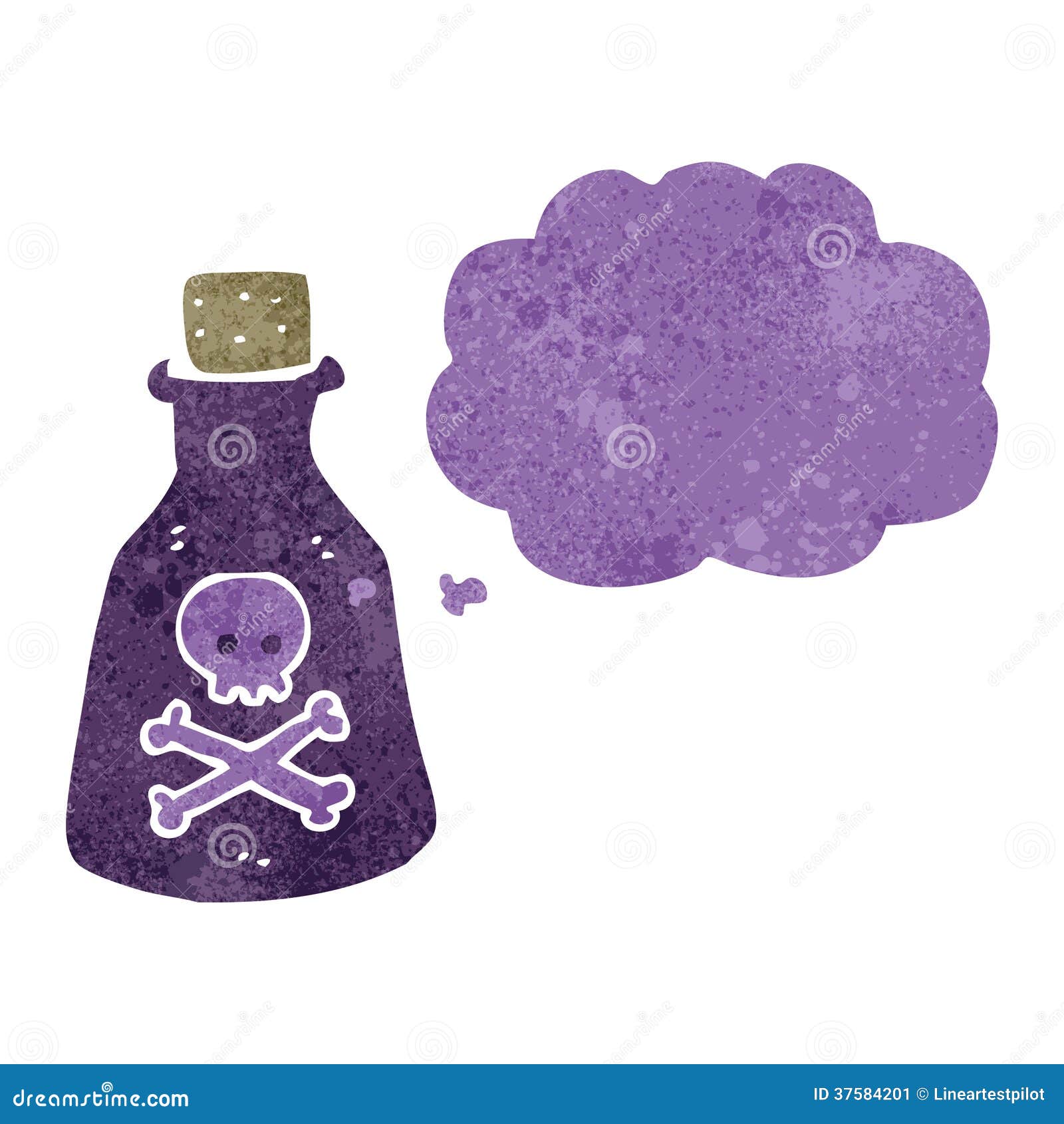 Retro Cartoon Poison Bottle Stock Illustration - Illustration of ...