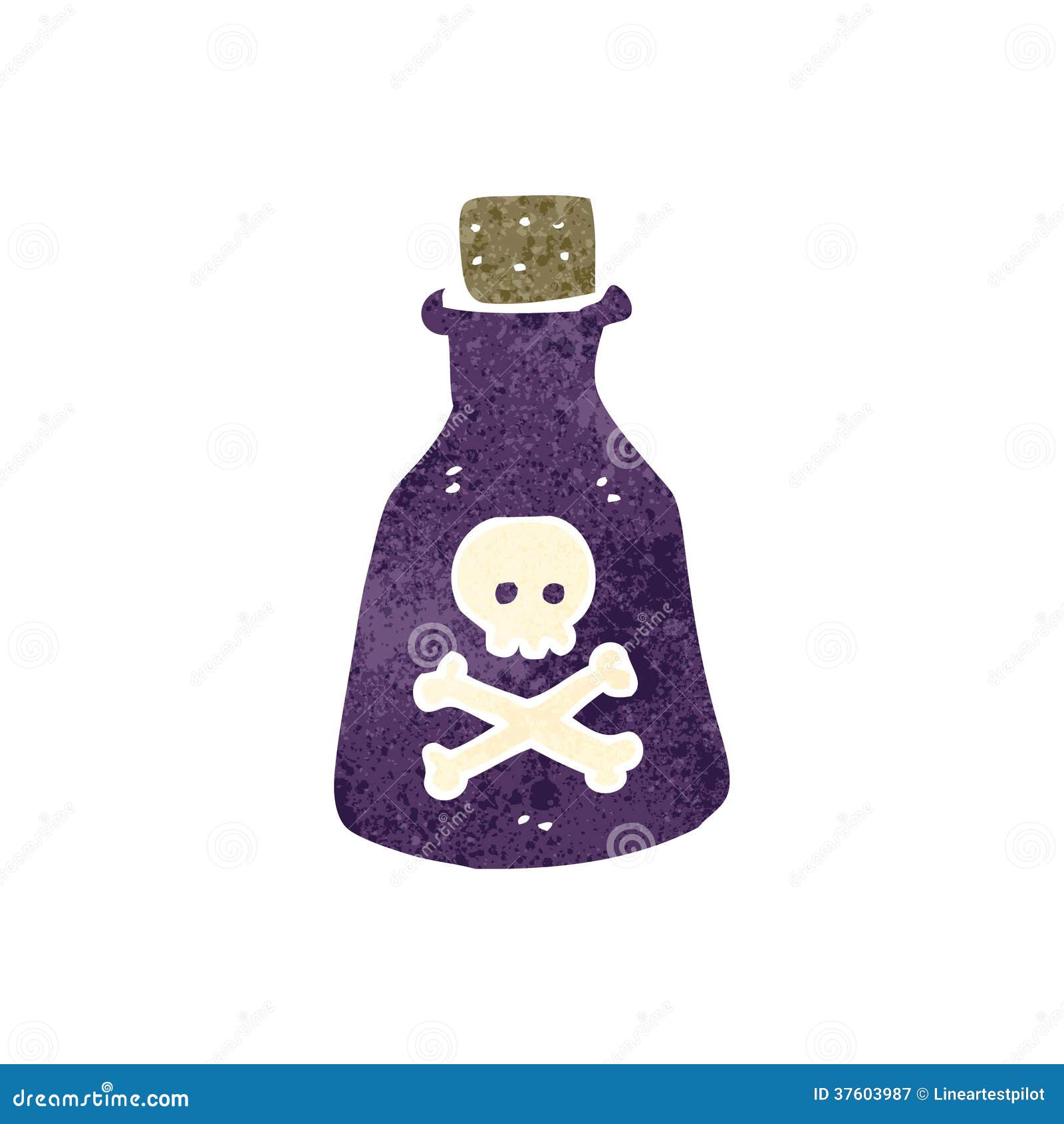 Retro Cartoon Poison Bottle Stock Illustration - Illustration of quirky ...