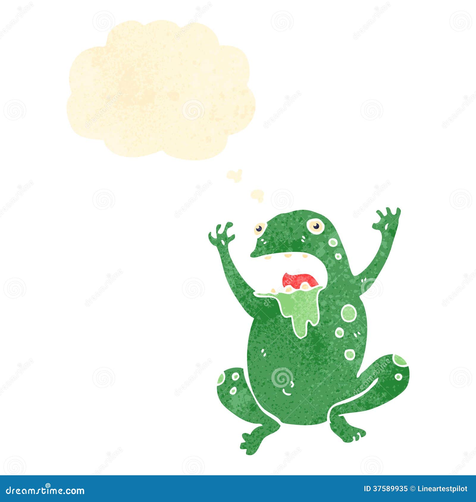 Retro cartoon poison frog stock illustration. Illustration of retro ...