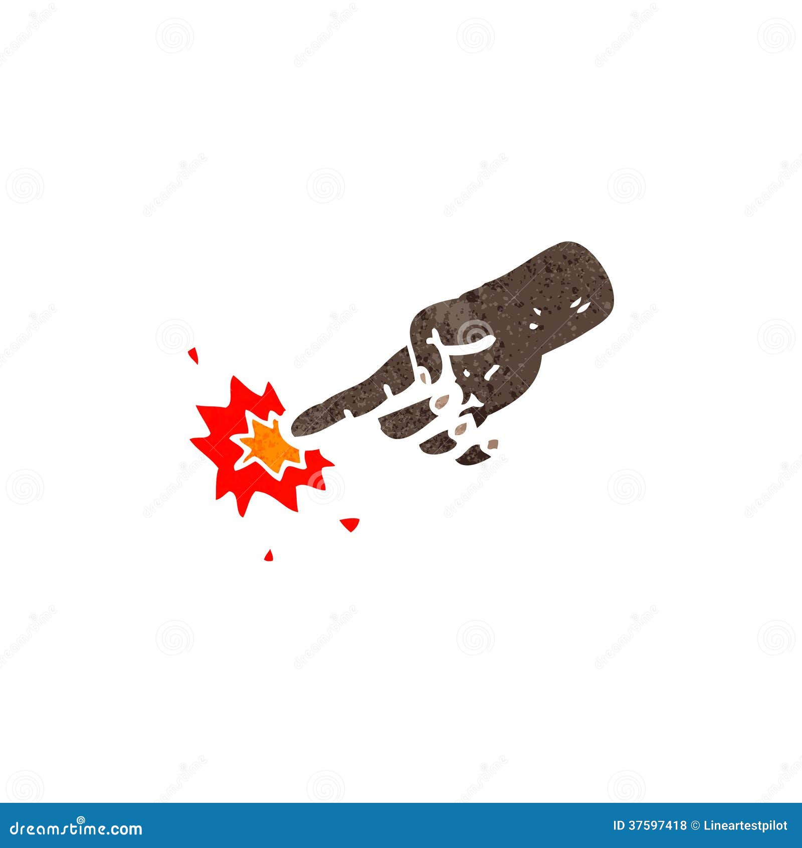 Retro cartoon poke symbol stock vector. Illustration of cute - 37597418