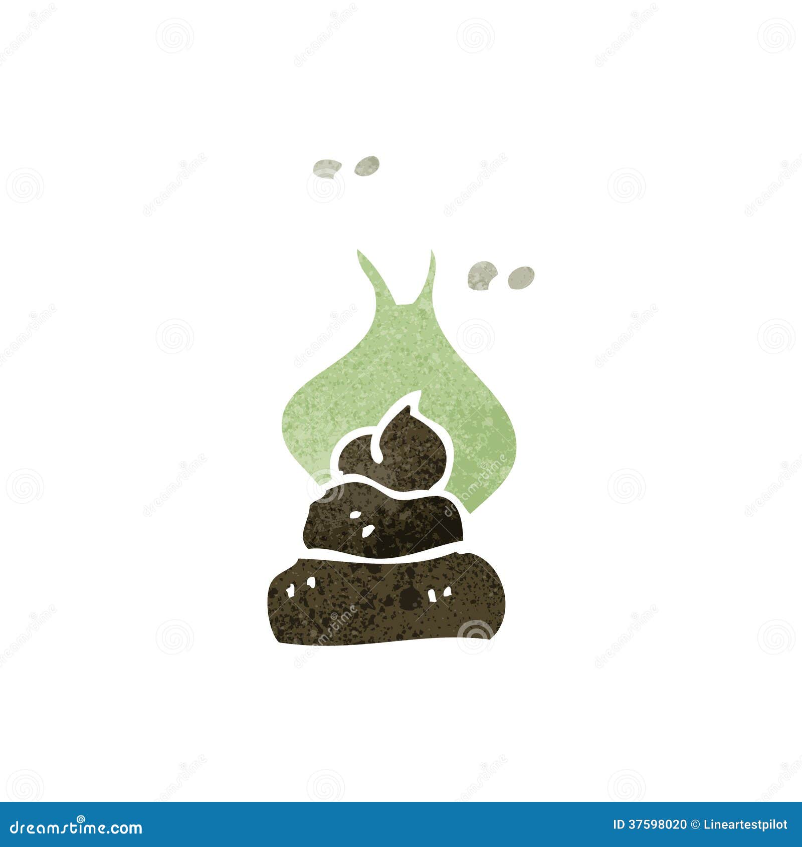 Retro cartoon poop stock vector. Illustration of cute - 37598020