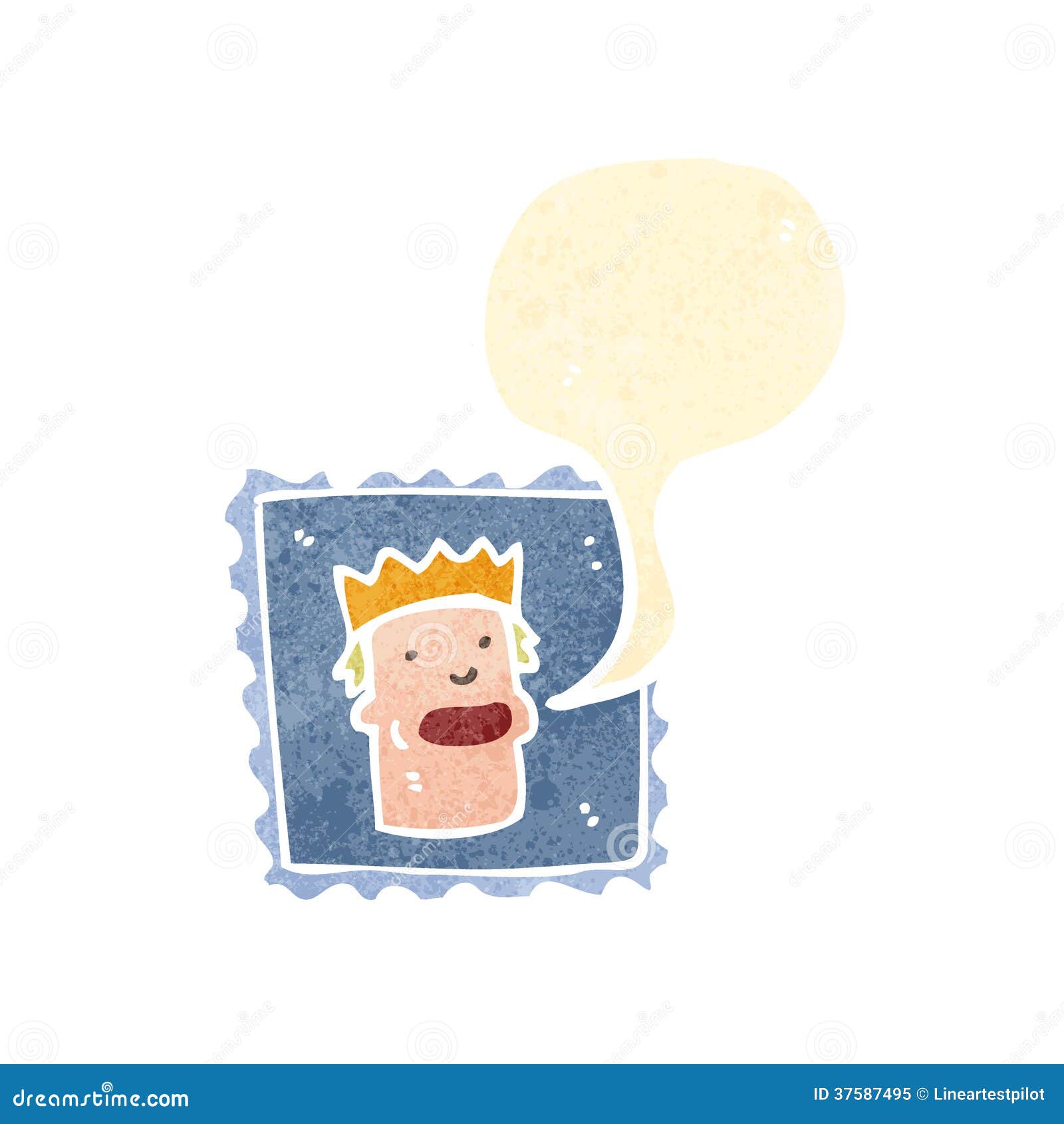 Retro Cartoon Postage Stamp Stock Vector - Illustration of cartoon ...