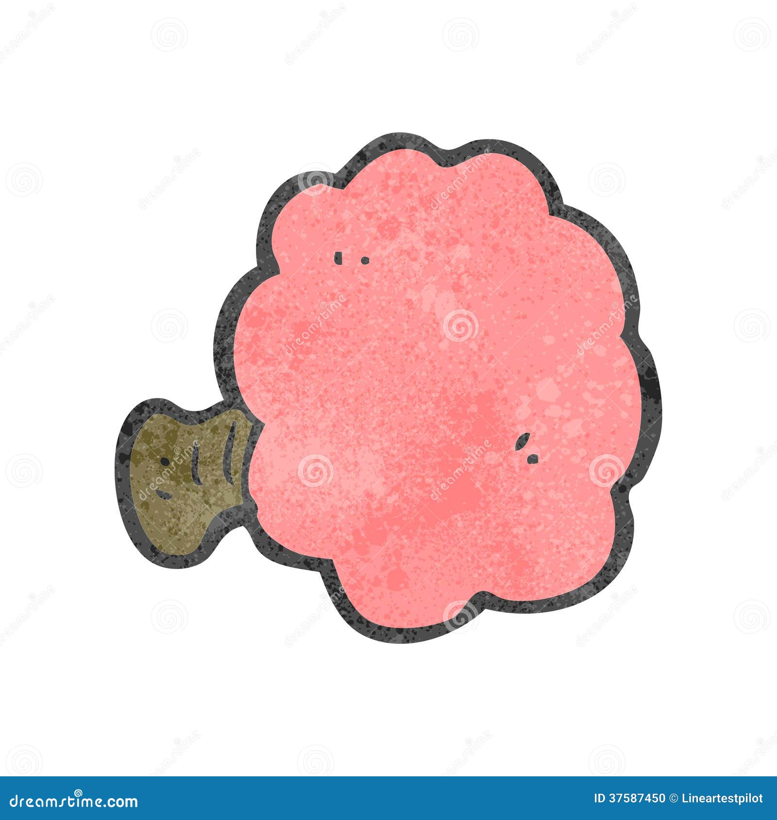 Retro cartoon powder puff stock vector. Illustration of funny - 37587450