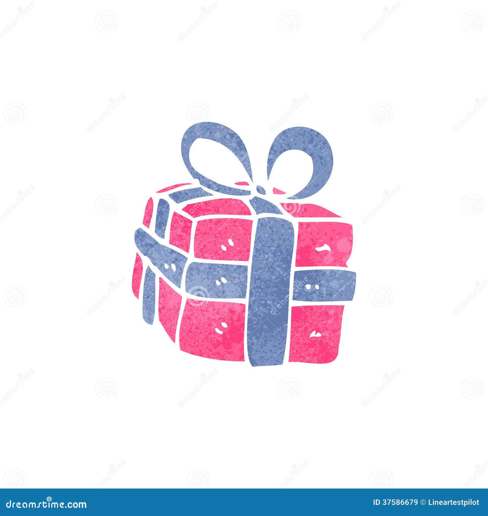 Retro cartoon present stock vector. Illustration of retro - 37586679