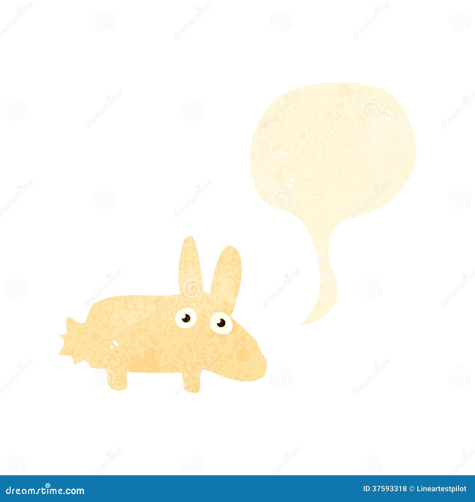 Retro cartoon rabbit stock vector. Illustration of textured - 37593318