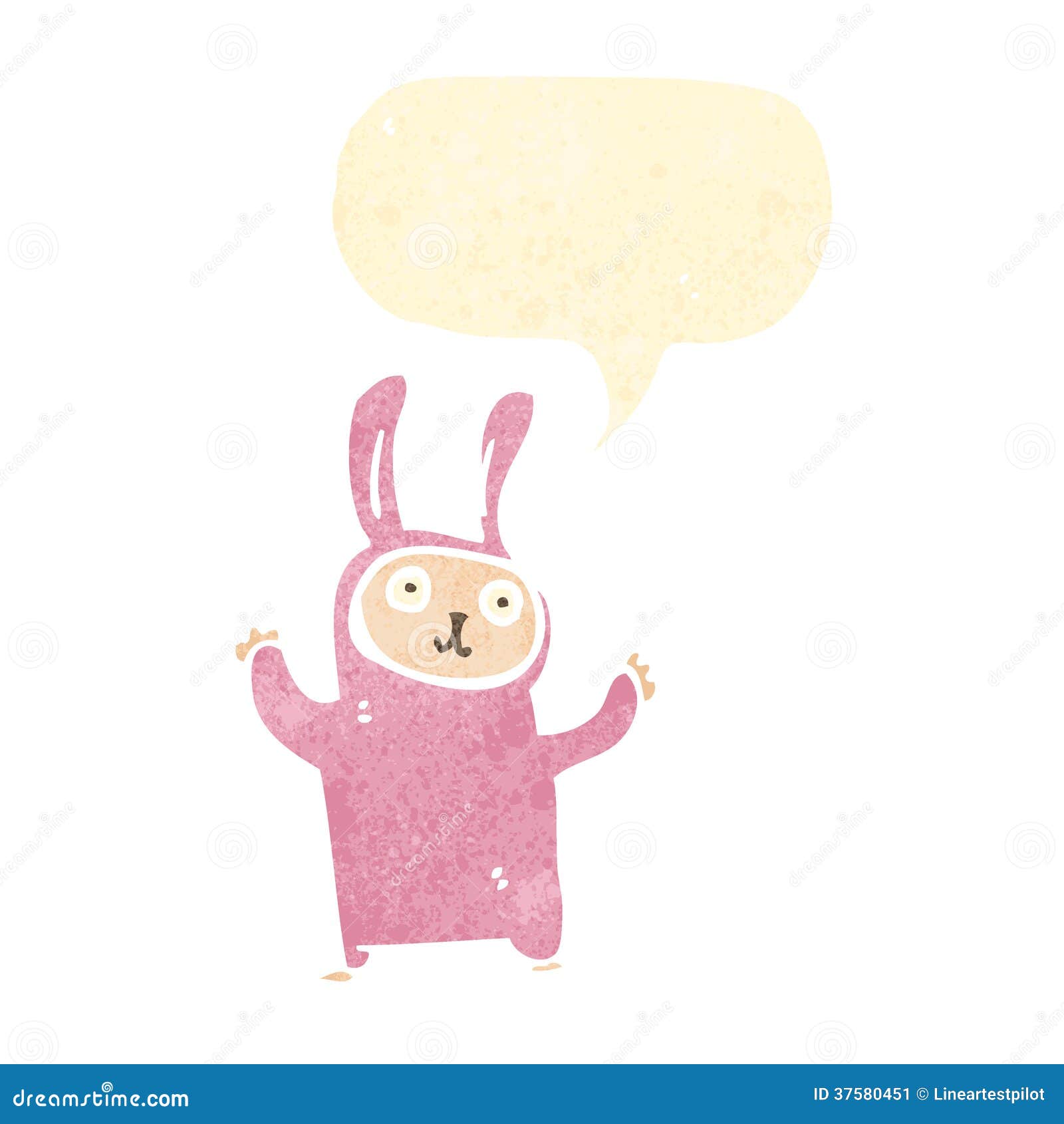 Retro Cartoon Rabbit Costume Stock Vector - Illustration of colorful ...