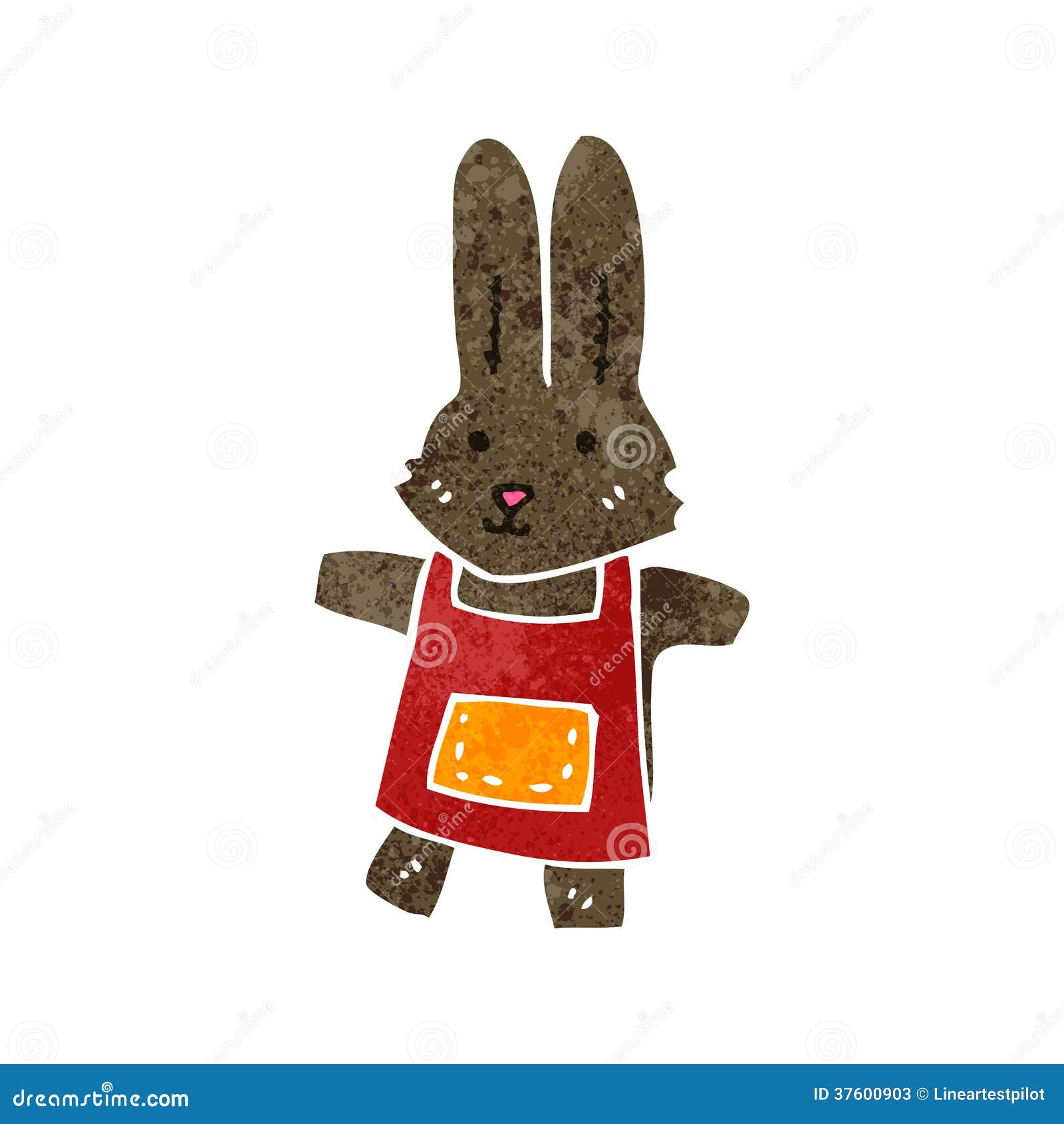 Retro cartoon rabbit stock illustration. Illustration of artwork - 37600903