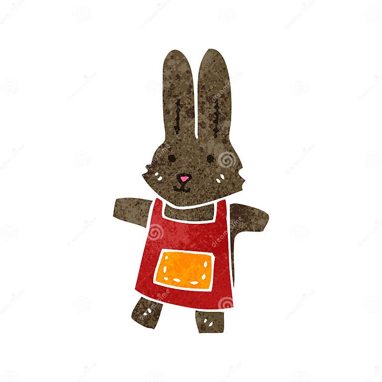 Retro cartoon rabbit stock illustration. Illustration of artwork - 37600903