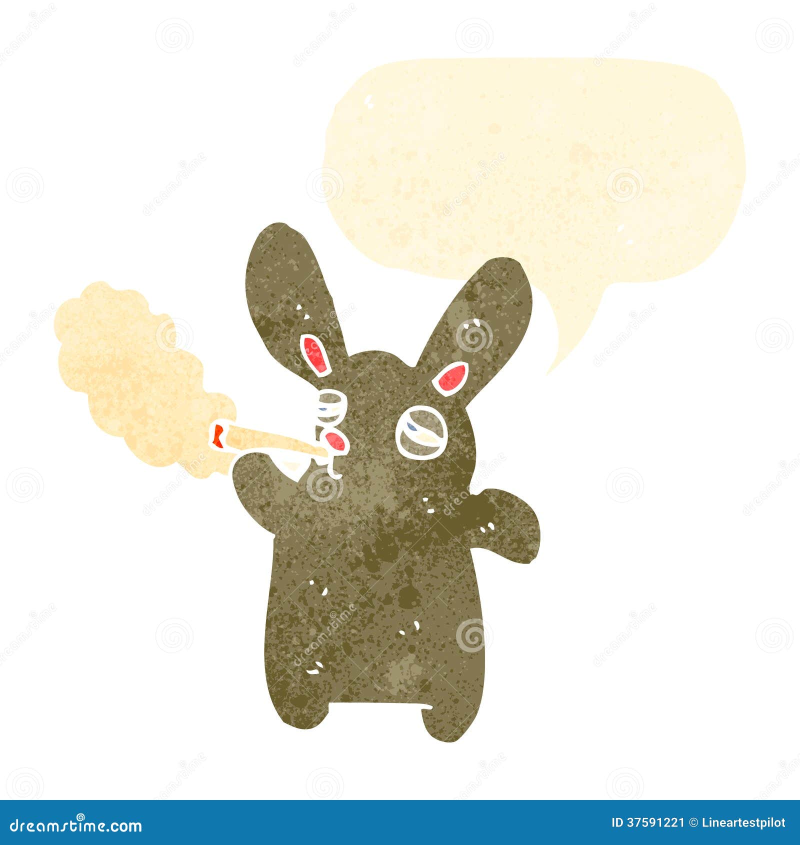 Cartoon Easter Bunny Smoking