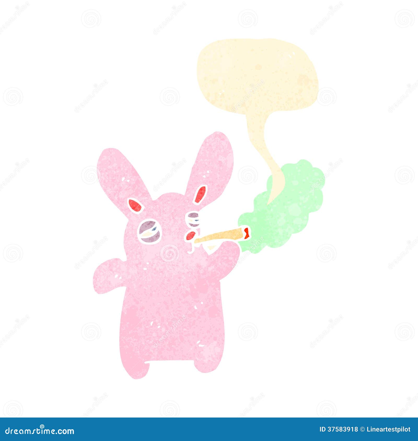 Rabbit Smoking Ganja From Its Hole In The Forest Royalty-Free Stock ...