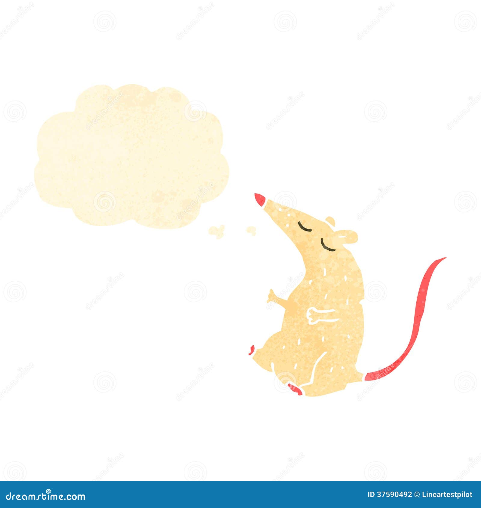 Retro cartoon rat stock vector. Illustration of balloon - 37590492