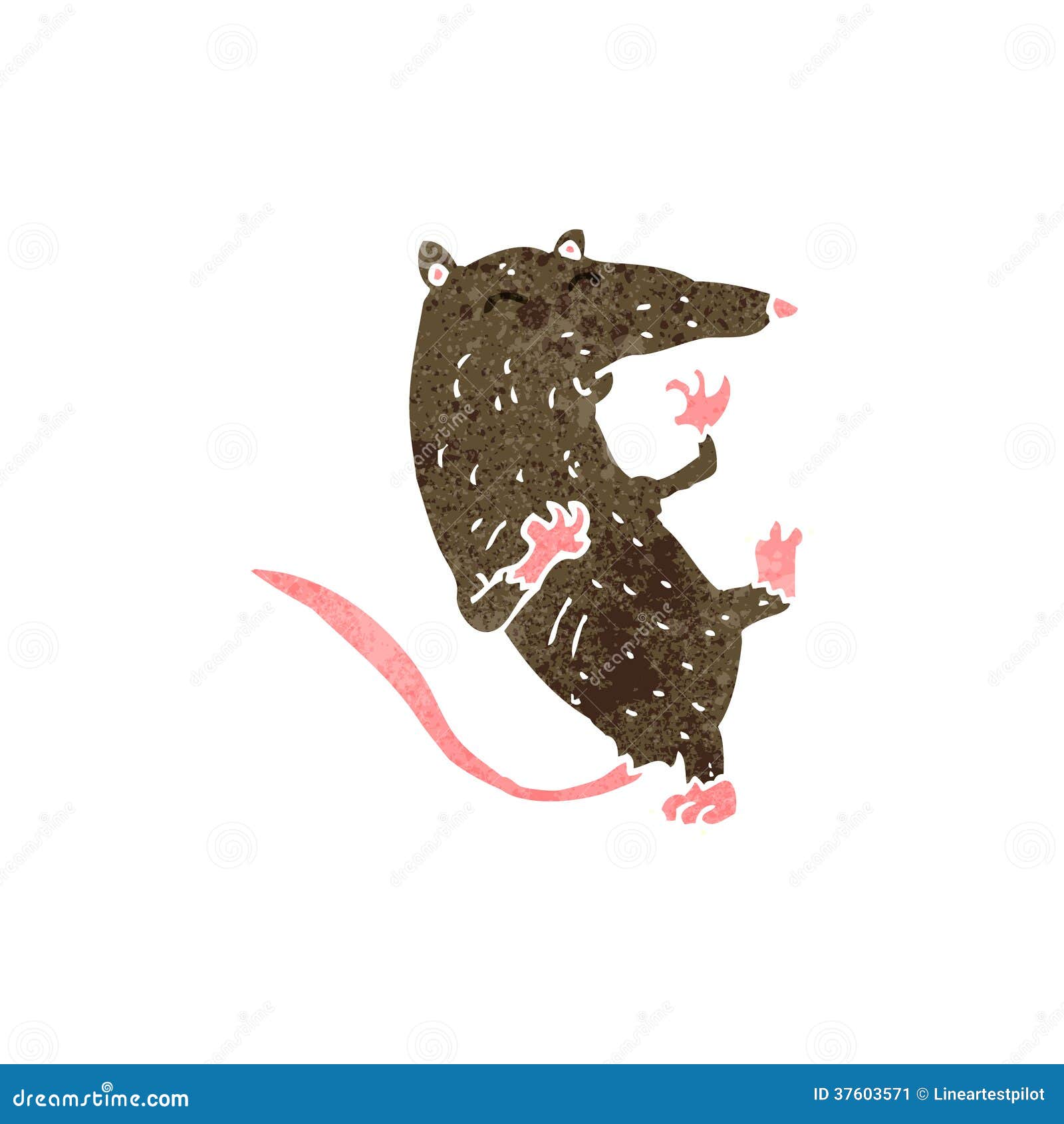 Retro cartoon rat stock illustration. Illustration of painted - 37603571