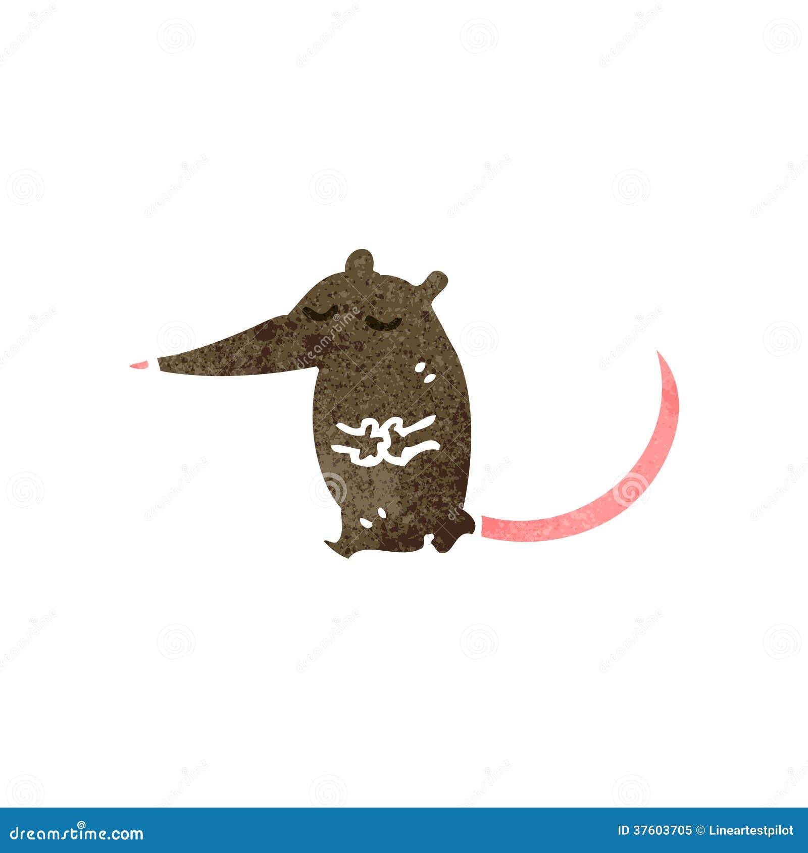 Retro cartoon rat stock illustration. Illustration of funny - 37603705